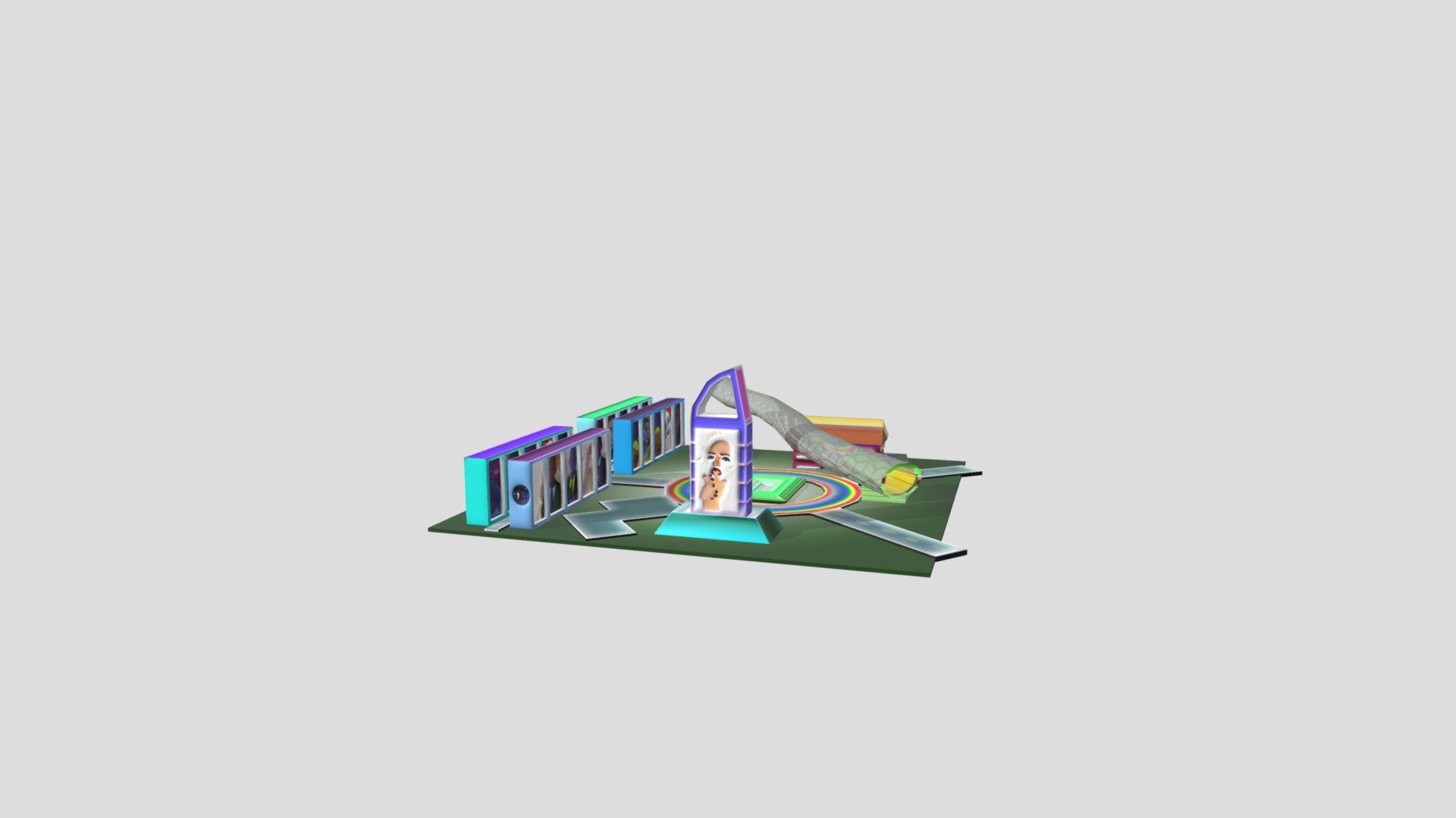 Diorama mini city - 3D model by yoosofm [a40b3c1] - Sketchfab
