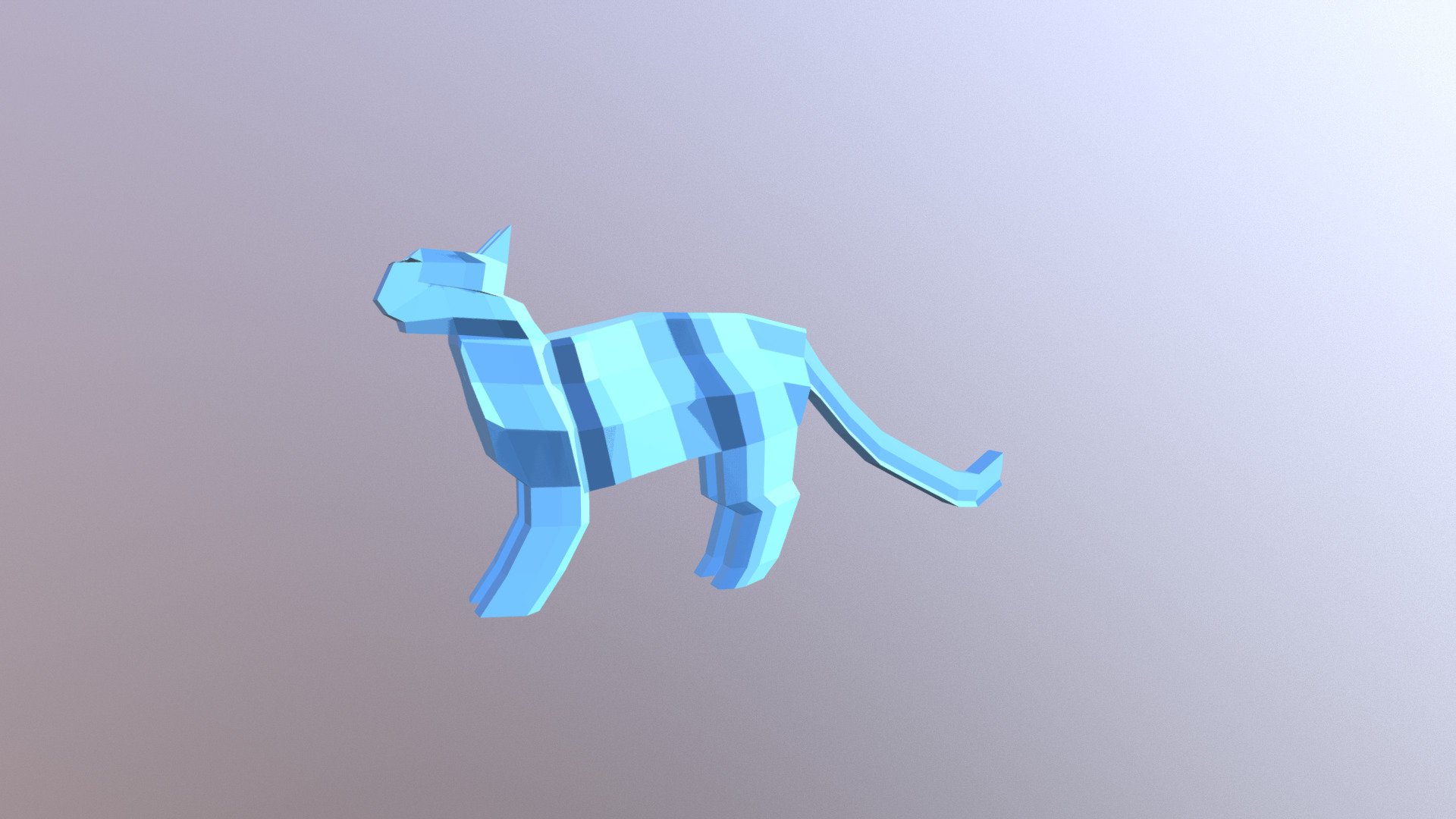 BLUE CAT - 3D model by phoenixstudio [a40cb5c] - Sketchfab