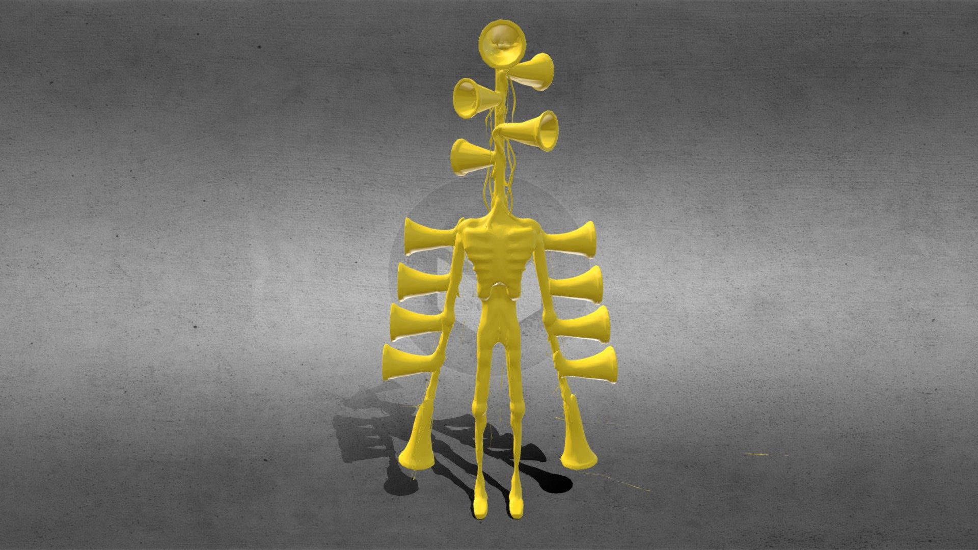 Horror Skunx Gold Siren Head Level 999 - Download Free 3D model by ...