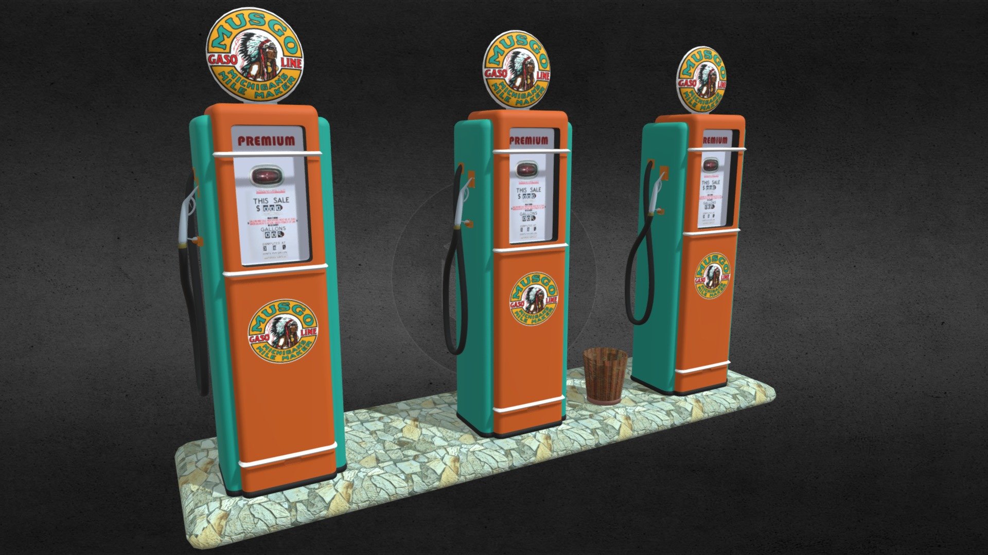 Gas Pump Musgo 3d Model - 3D model by nuralam018 [a41aee8] - Sketchfab