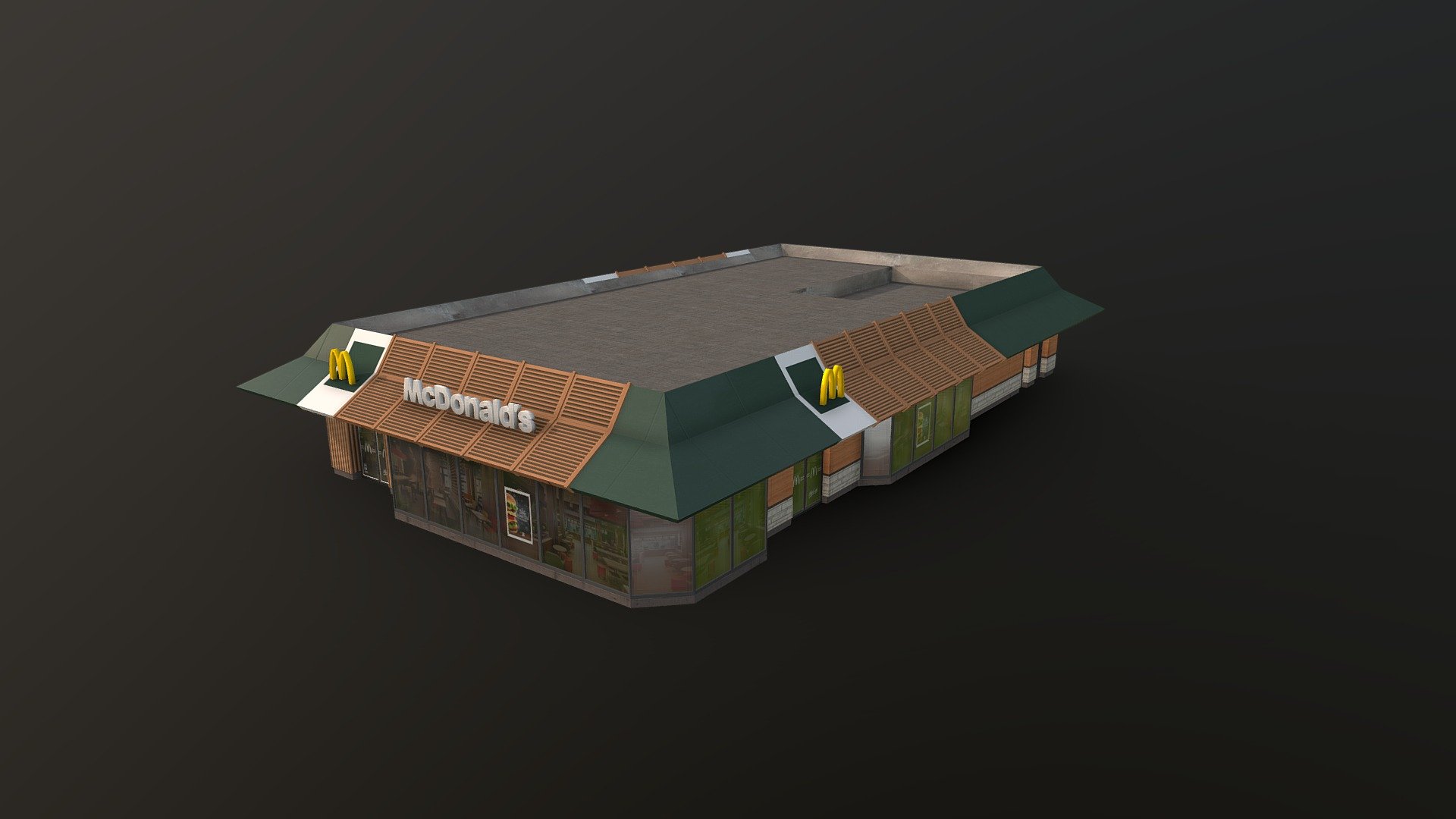 Mcdonald's restaurant - Buy Royalty Free 3D model by Gruny ...