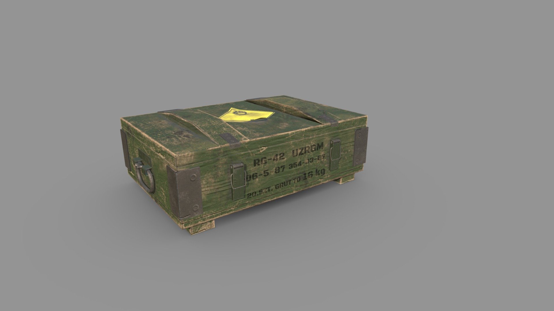 military wooden box - 3D model by finskyes [a41dac4] - Sketchfab