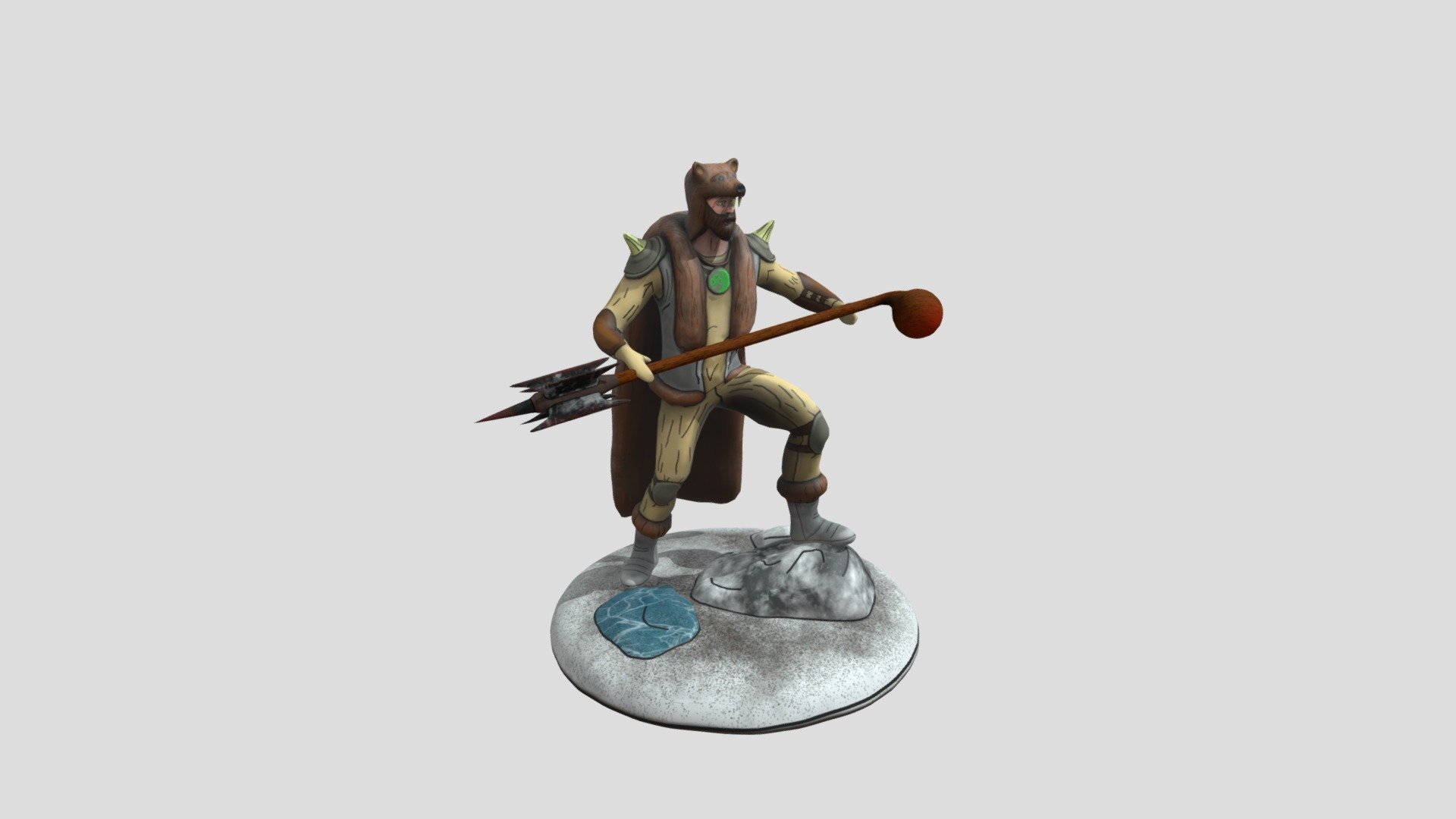 Bearman final pose hand paint - 3D model by Chris Kelly ...