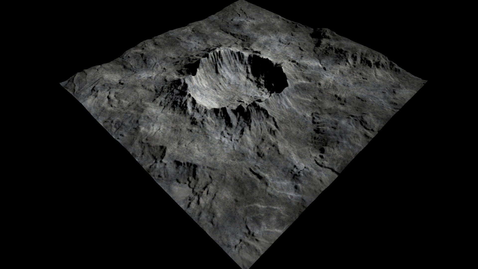 Alien Planet Moon Crater Sci-Fi Fantasy Scenery - Buy Royalty Free 3D ...