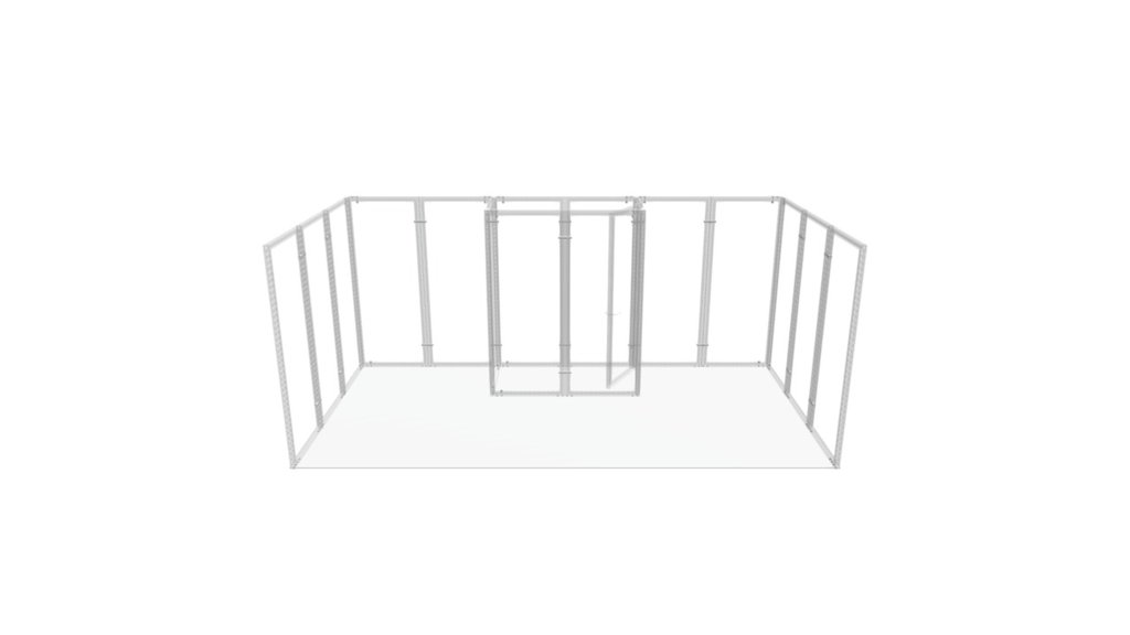 U-stand 6X3M with storage - 3D model by beMatrix [a4211cf] - Sketchfab