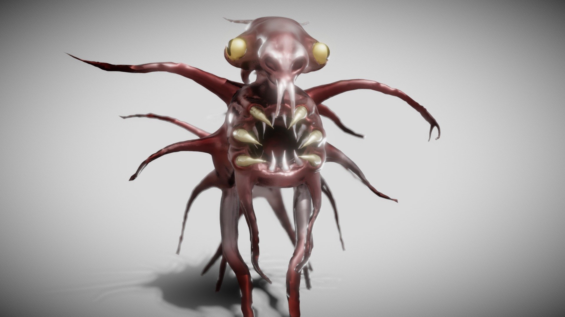 monster with tentacles - Download Free 3D model by hajak69 [a425198 ...