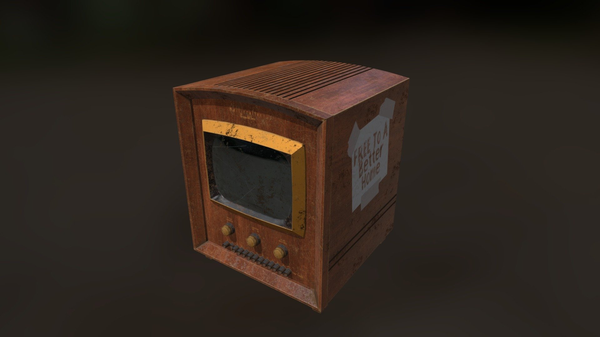 Hallicrafters Model T-67 Television (1948) - 3D model by douglashoyt ...