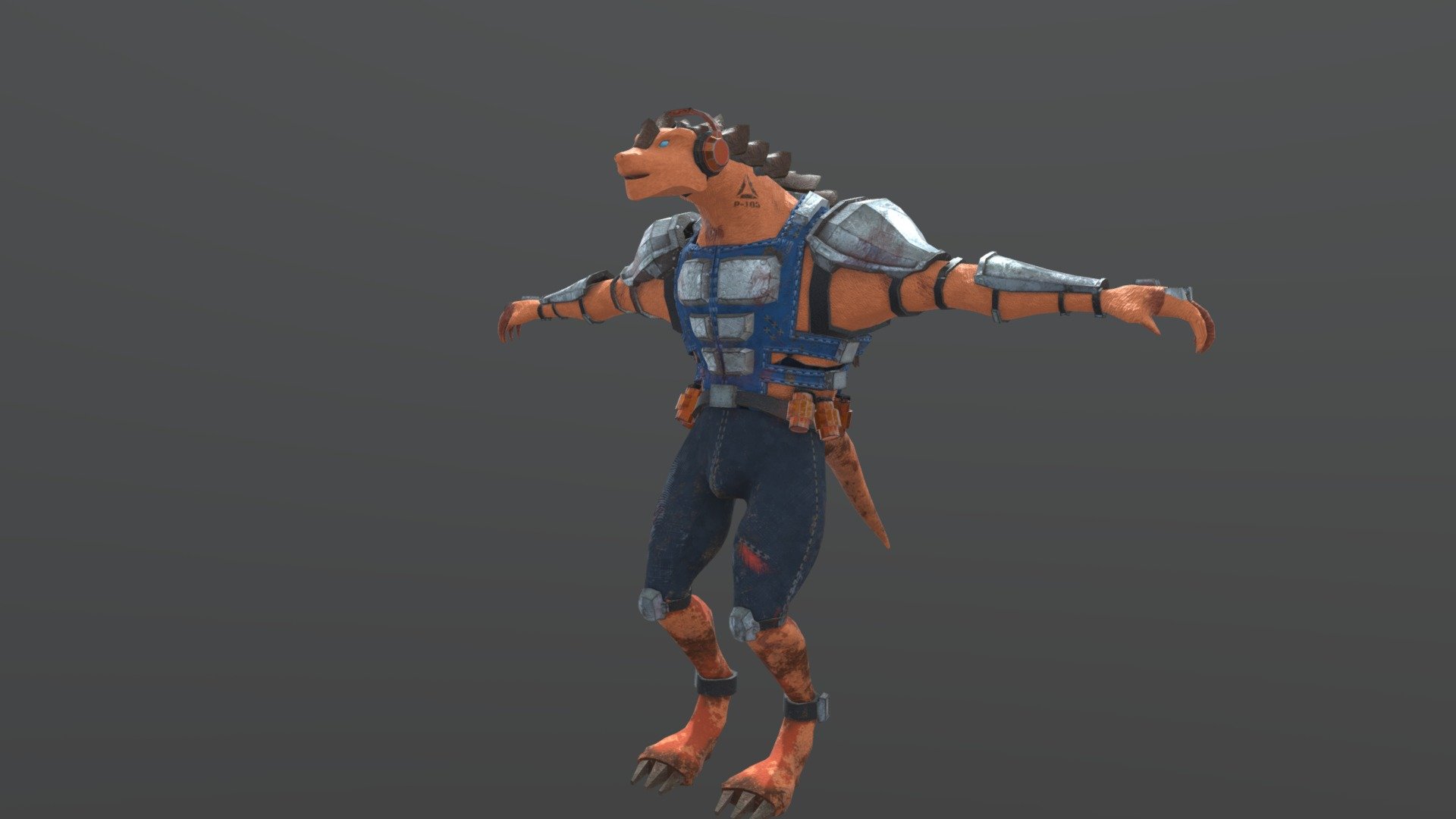 Militarized Pangolin - 3D model by chongshelton123 [a42c6ea] - Sketchfab