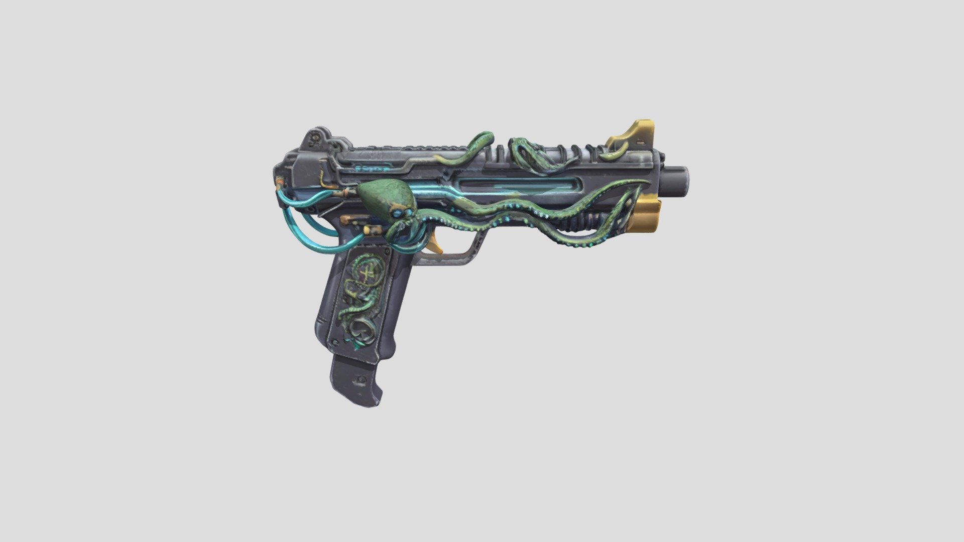 Syfy Cthulhu pistol クトゥルフ・ピストル Ктулху пистолет - Download Free 3D model ...