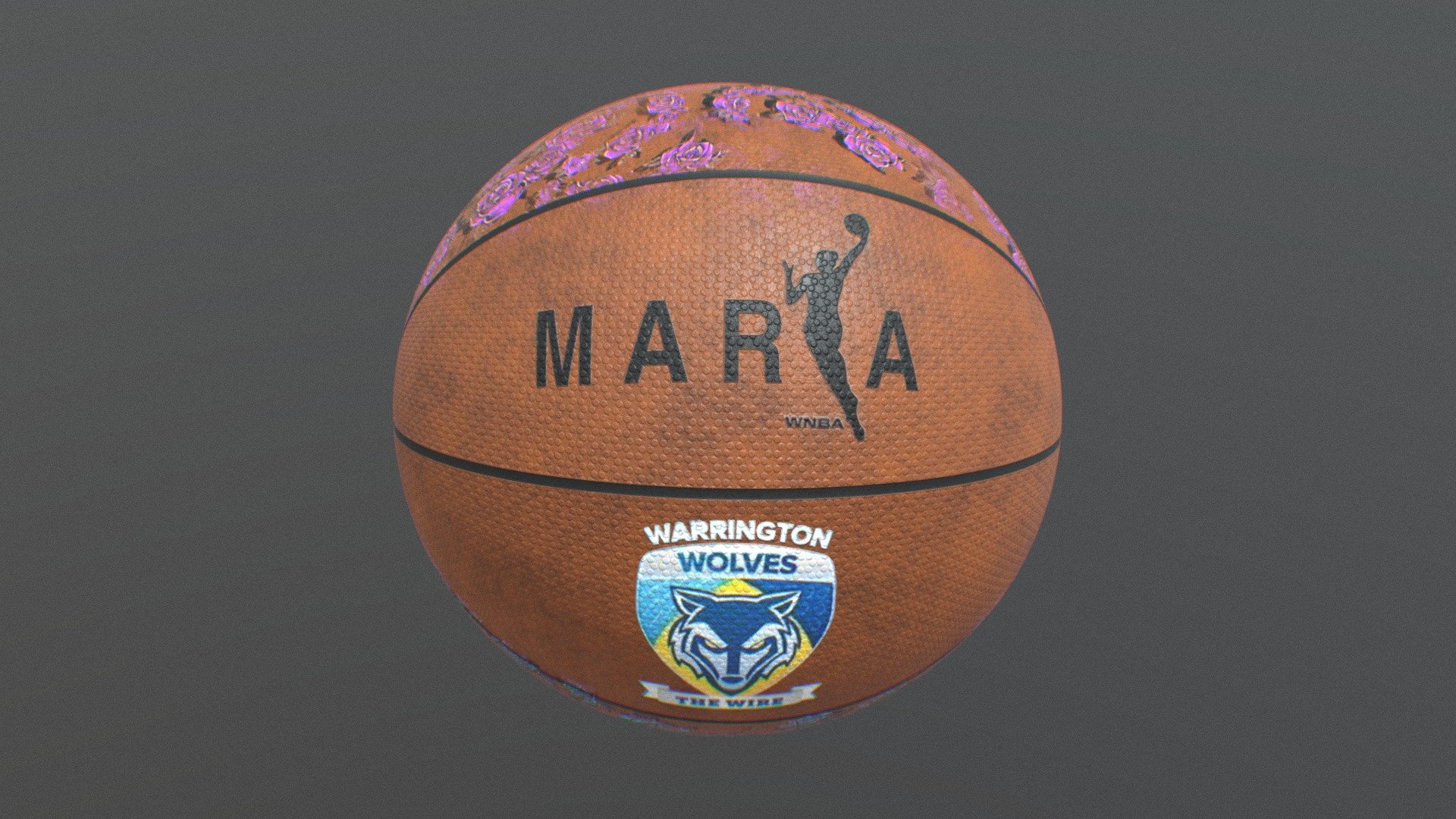 Basketball-Warrington Wolves- UK- Signed - 3D model by blefter1 ...