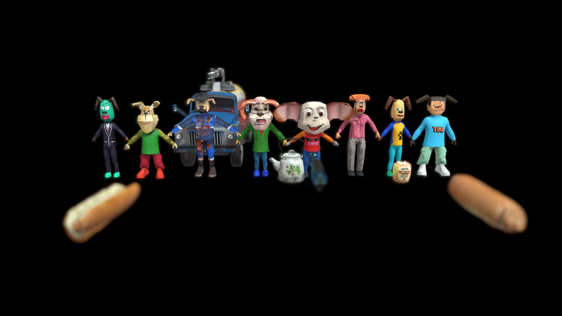 Персонажи и их предметы из 5 Ночей с Тимохой - Download Free 3D model ...