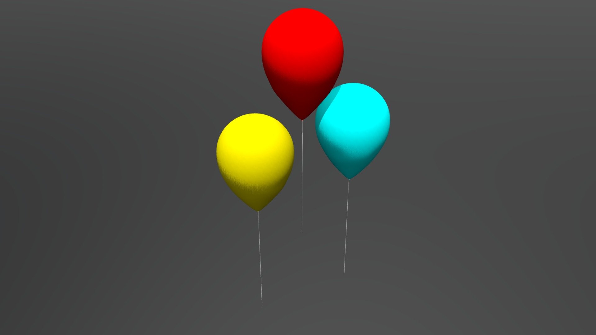 Balloon Trio - 3D model by Daniel Knaus (@DuckyDan) [a43d567] - Sketchfab