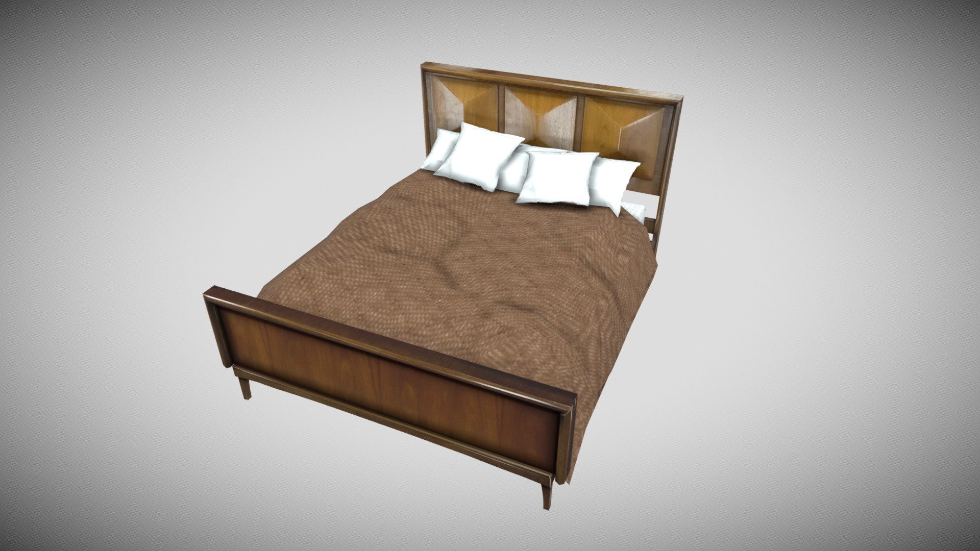 Low Poly Vintage Bedframe - Download Free 3D model by Nico Perry (@nicoperry.info) [a43da6c ...
