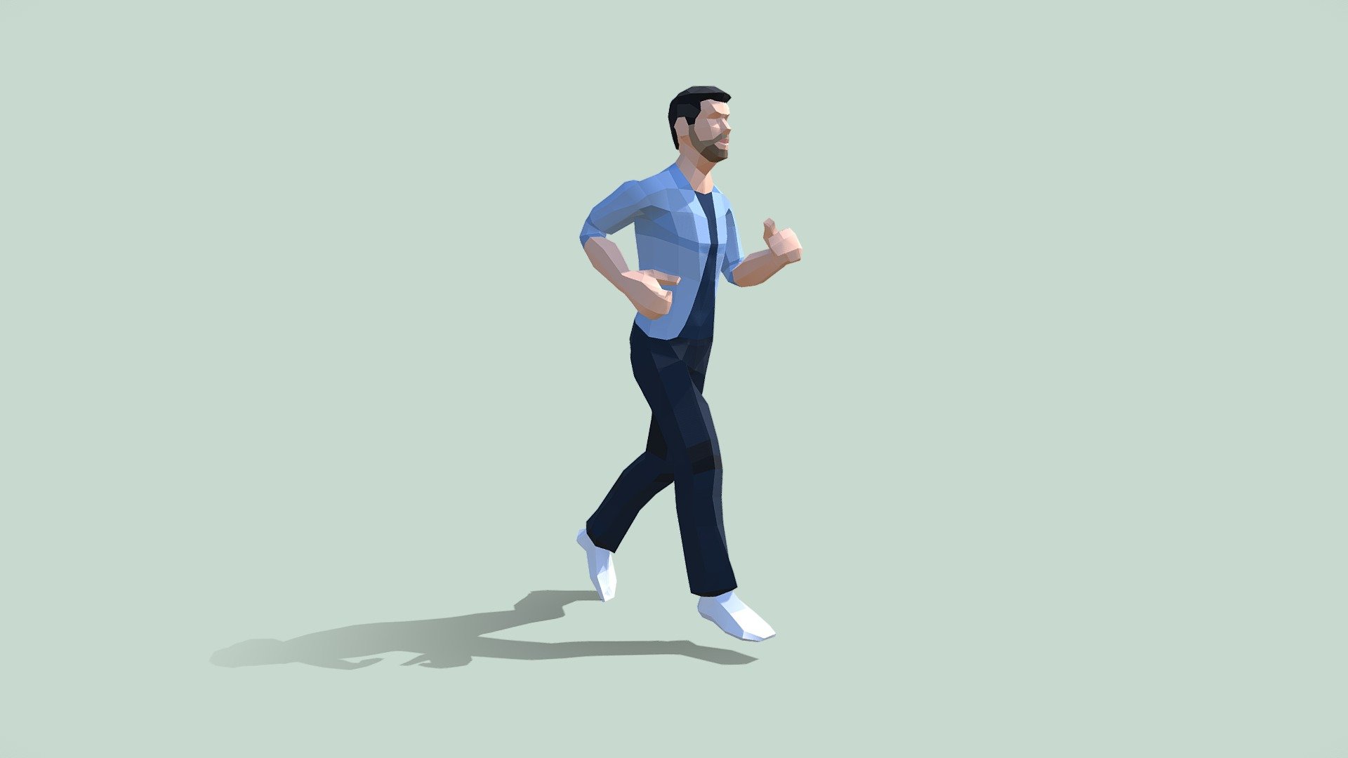 Male Jogging (30 frames loop) - Download Free 3D model by Denys Almaral ...