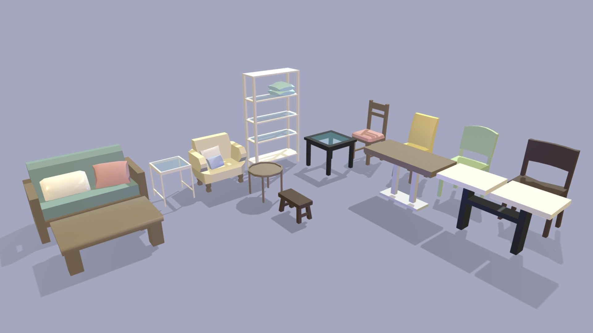 basicFurniSet - 3D model by stephany.camba [a442ea6] - Sketchfab