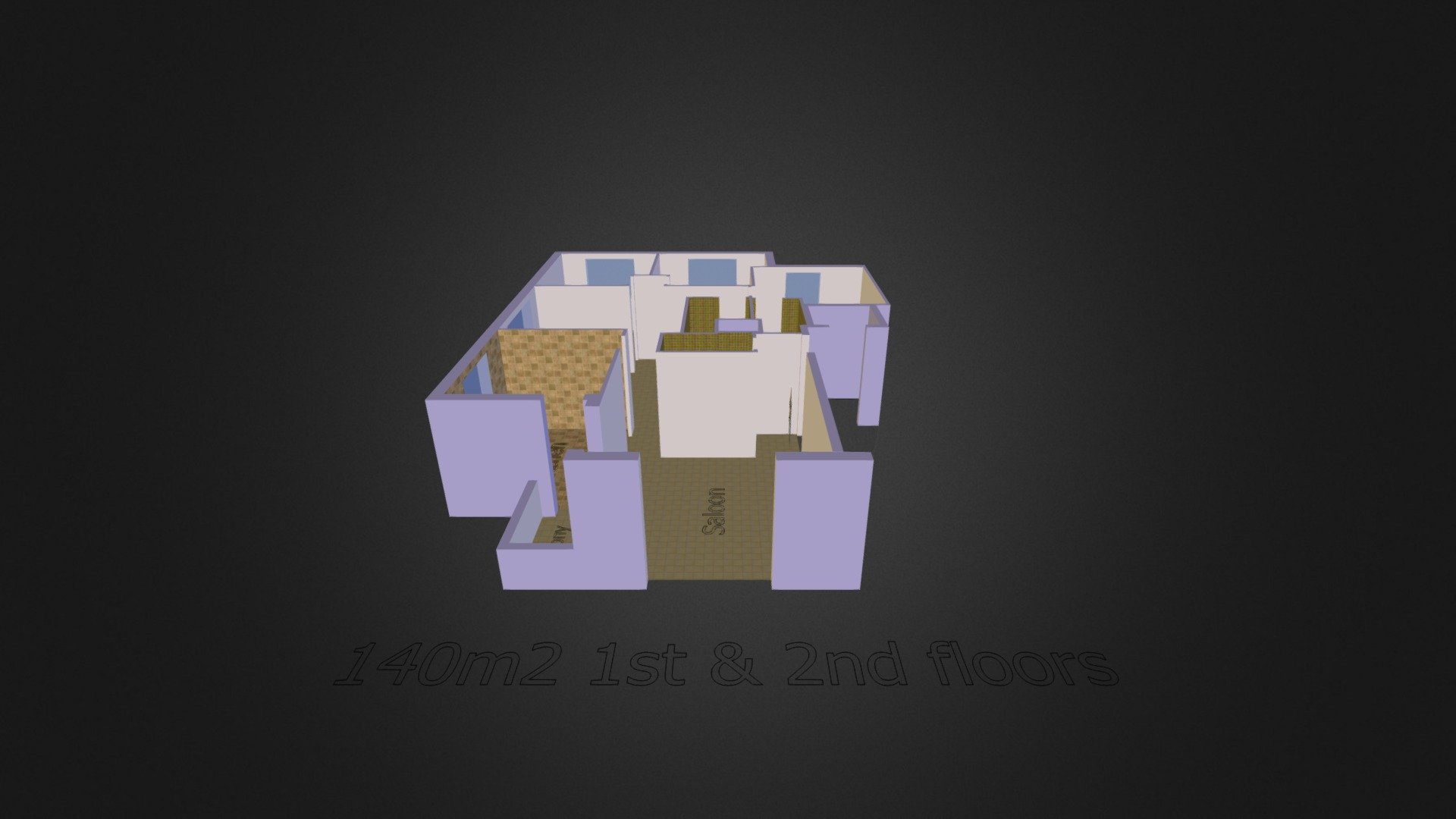 140m2 - 3D model by khalafce [a443958] - Sketchfab