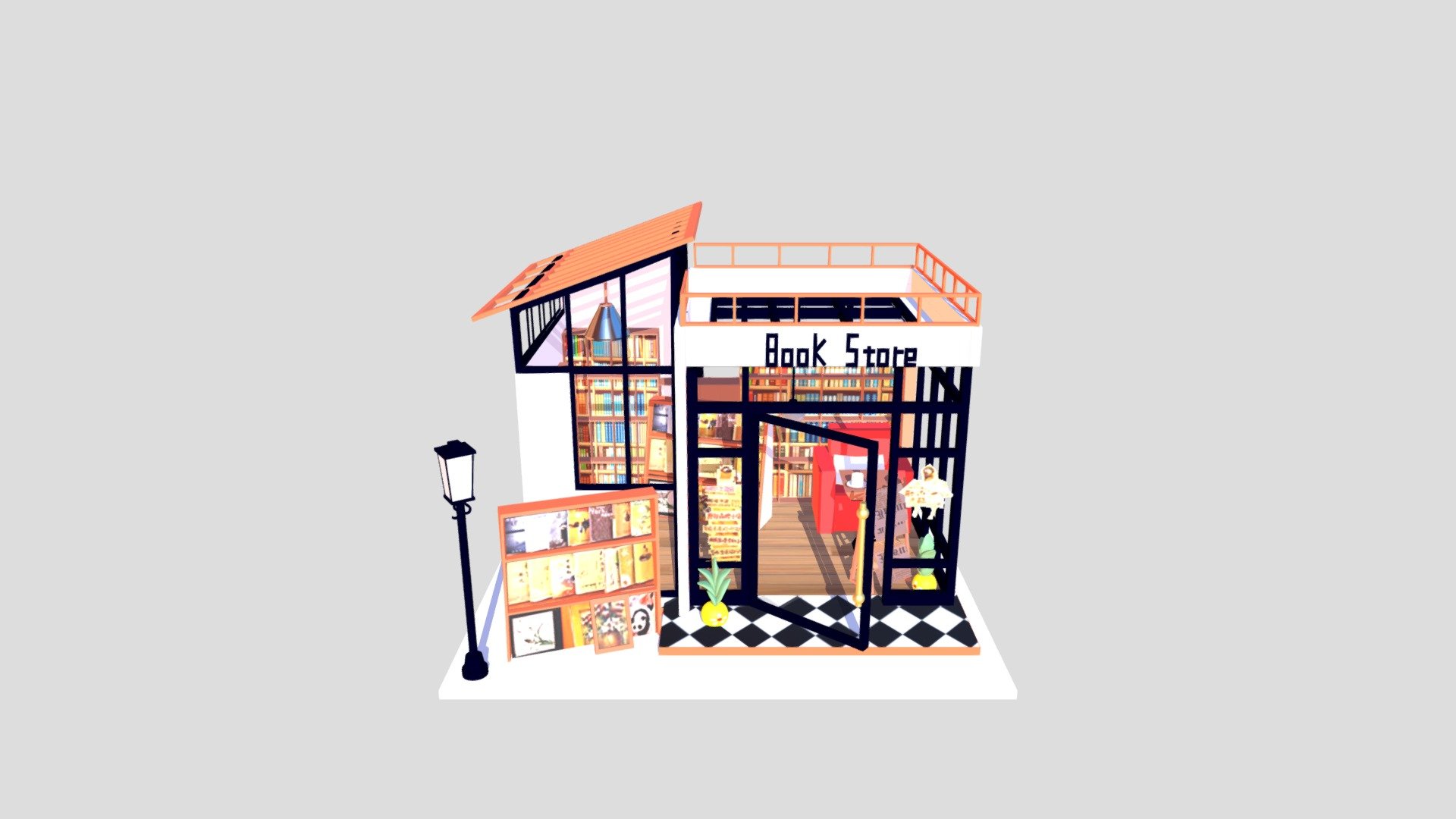 BookStore - 3D model by SHU_SHW [a444794] - Sketchfab