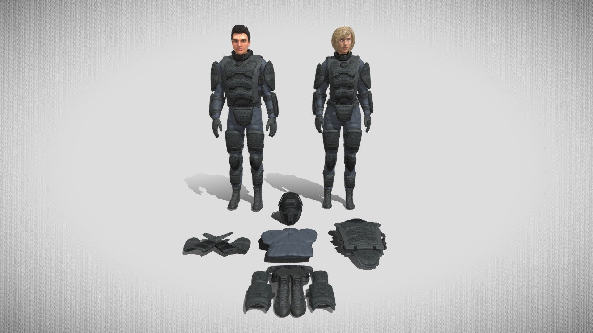 Sci-fi suit CR-1 - 3D model by animus.digital [a447f86] - Sketchfab