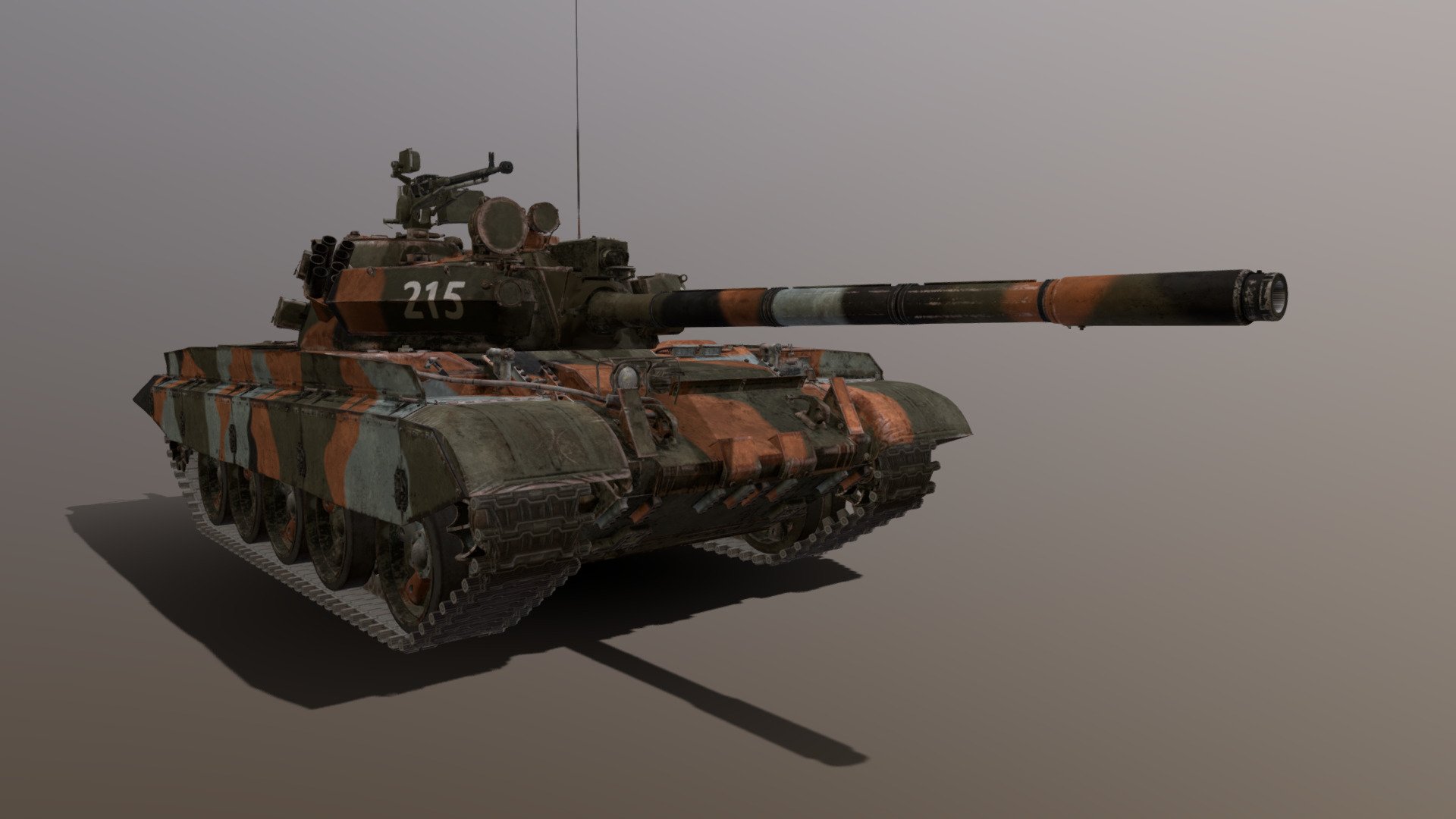Georgian T-55AM - Download Free 3D model by 42manako [a448505] - Sketchfab