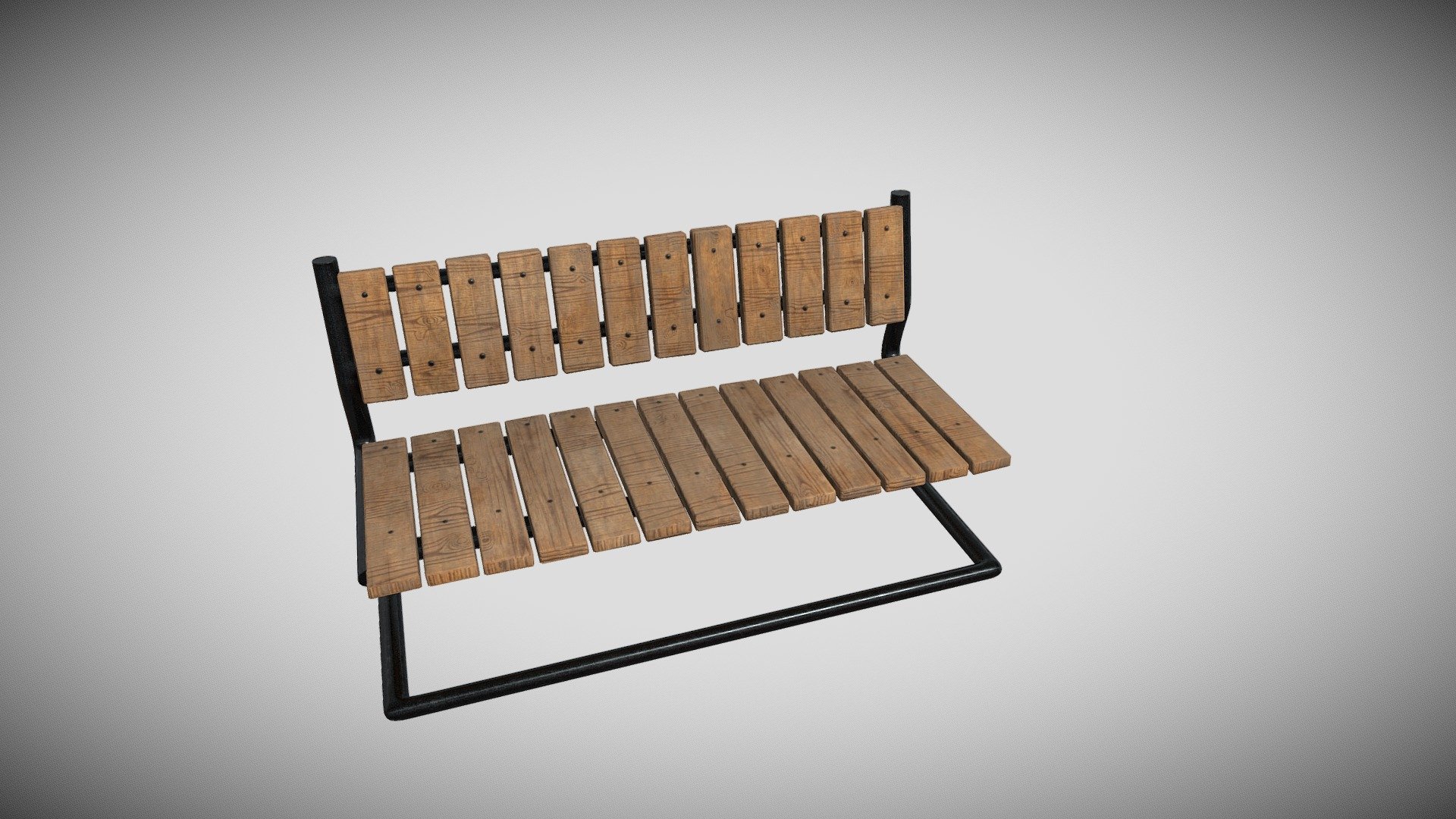 Street bench (Game Ready) - Download Free 3D model by Shestoff [a44c0a4 ...