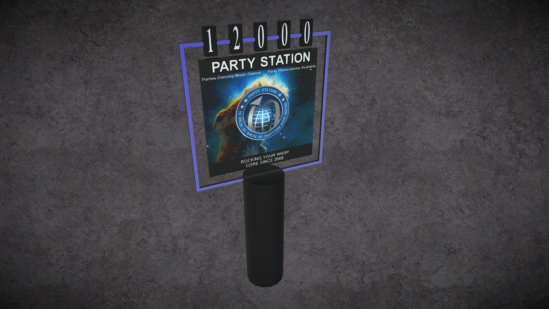 Party Station Sign - By Velivian Fesothe - 3D model by Velivian Fesothe ...