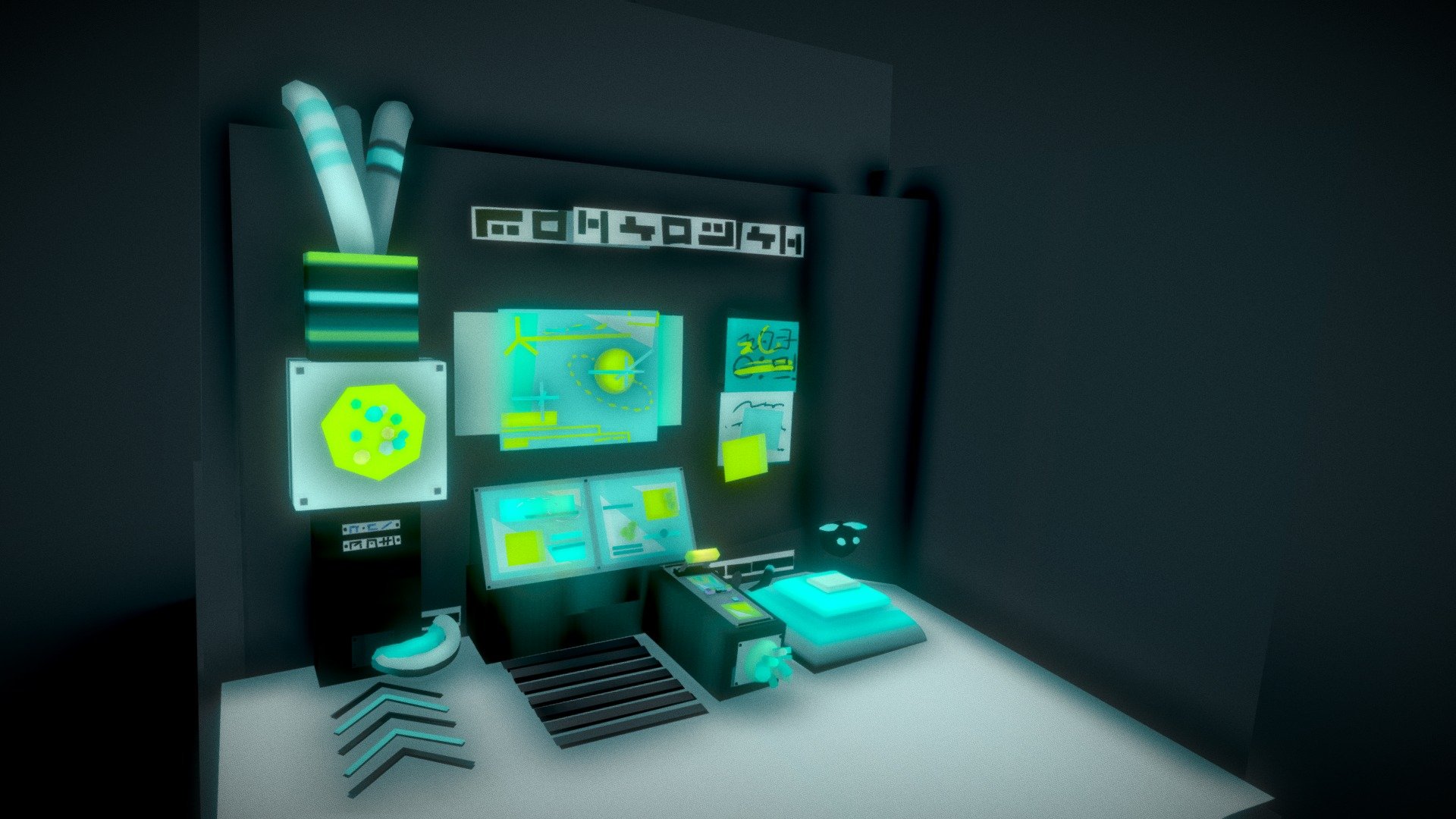 Control Room 01 - 3D model by glxyrnnr [a44e616] - Sketchfab