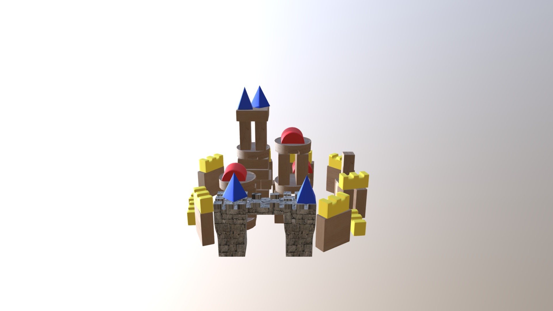 Toy Block Castle - 3D model by Ava Gleason (@agleason) [a44f633 ...