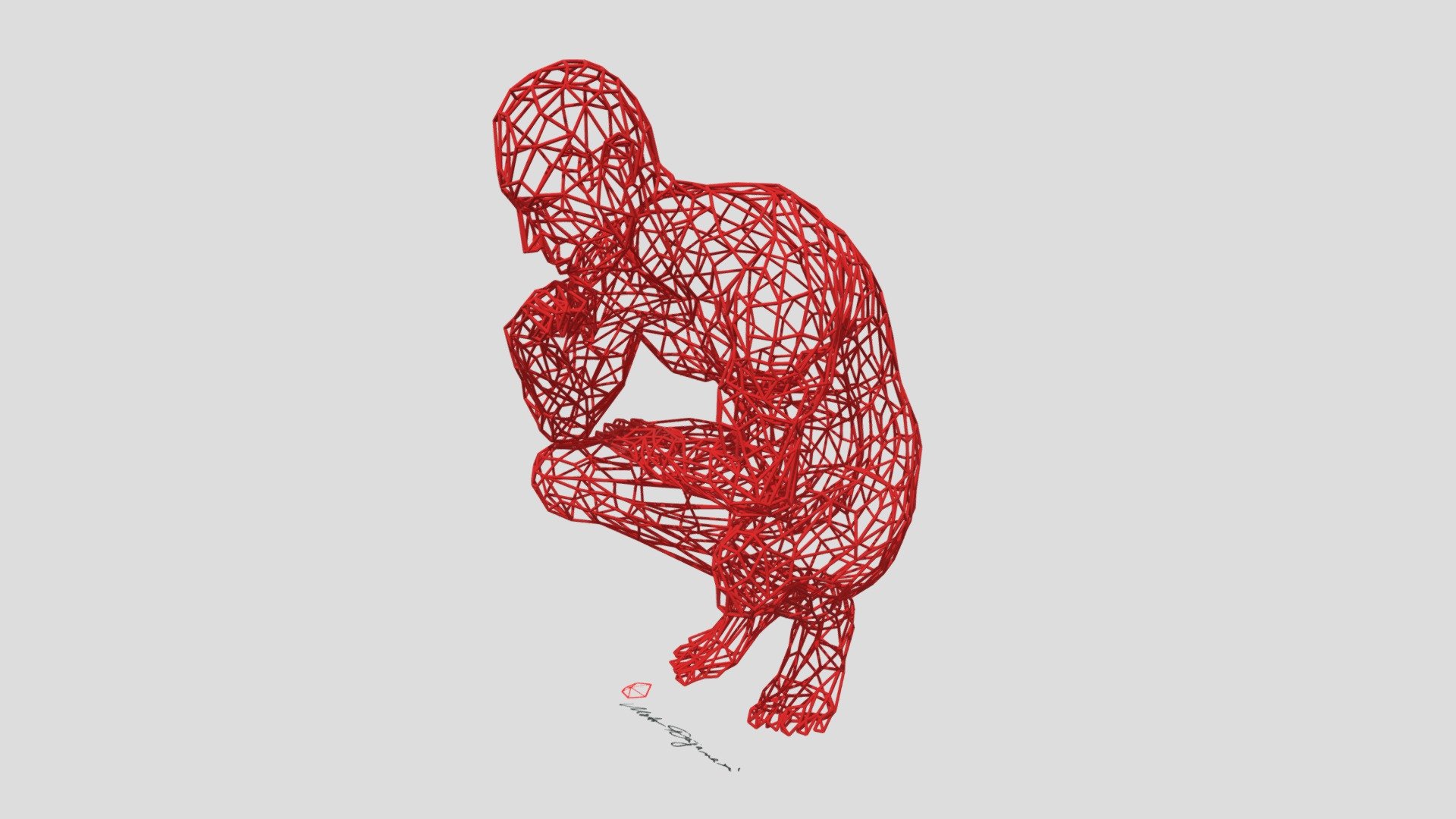 Thinker red AR - 3D model by Moto Waganari (@moto.waganari) [a450ccb ...
