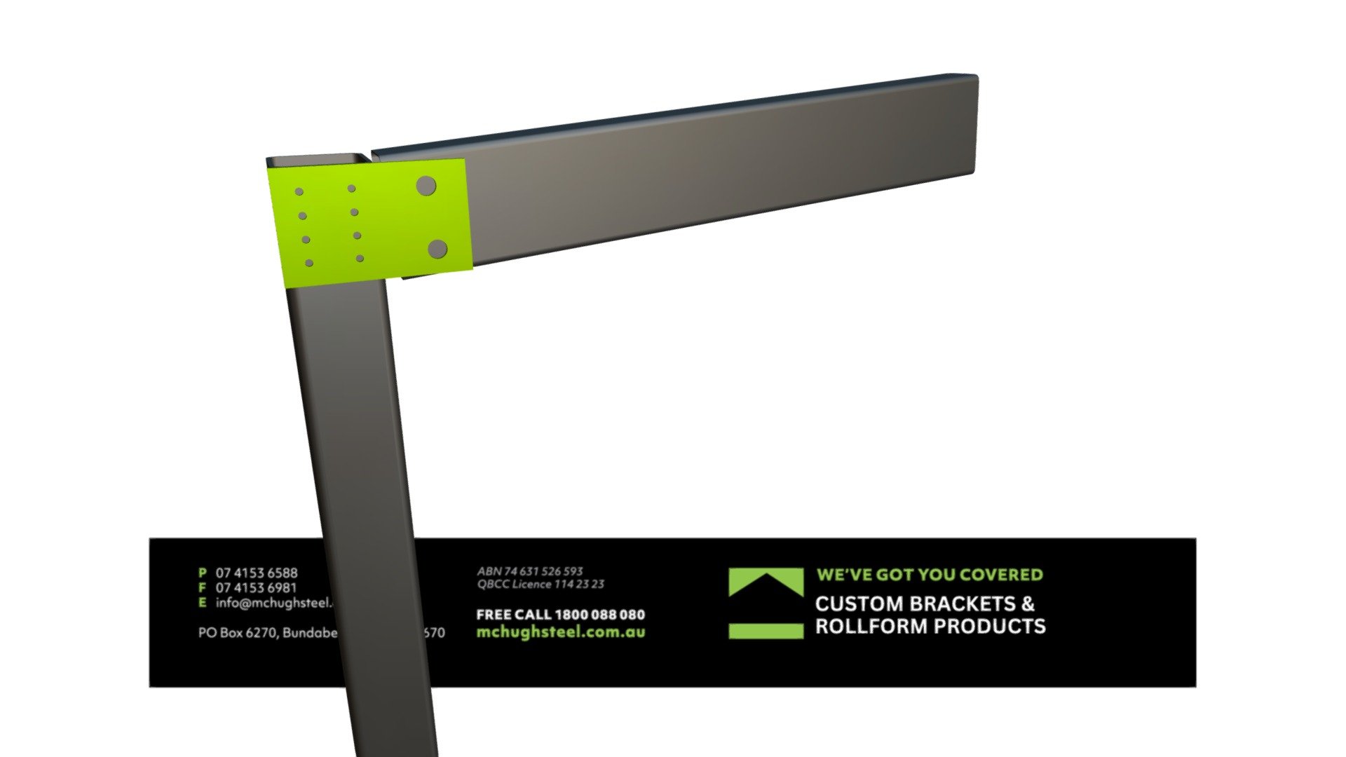 75RHS to C100 5 Deg RHS to Purlin Bracket O - 3D model by mchughsteel ...