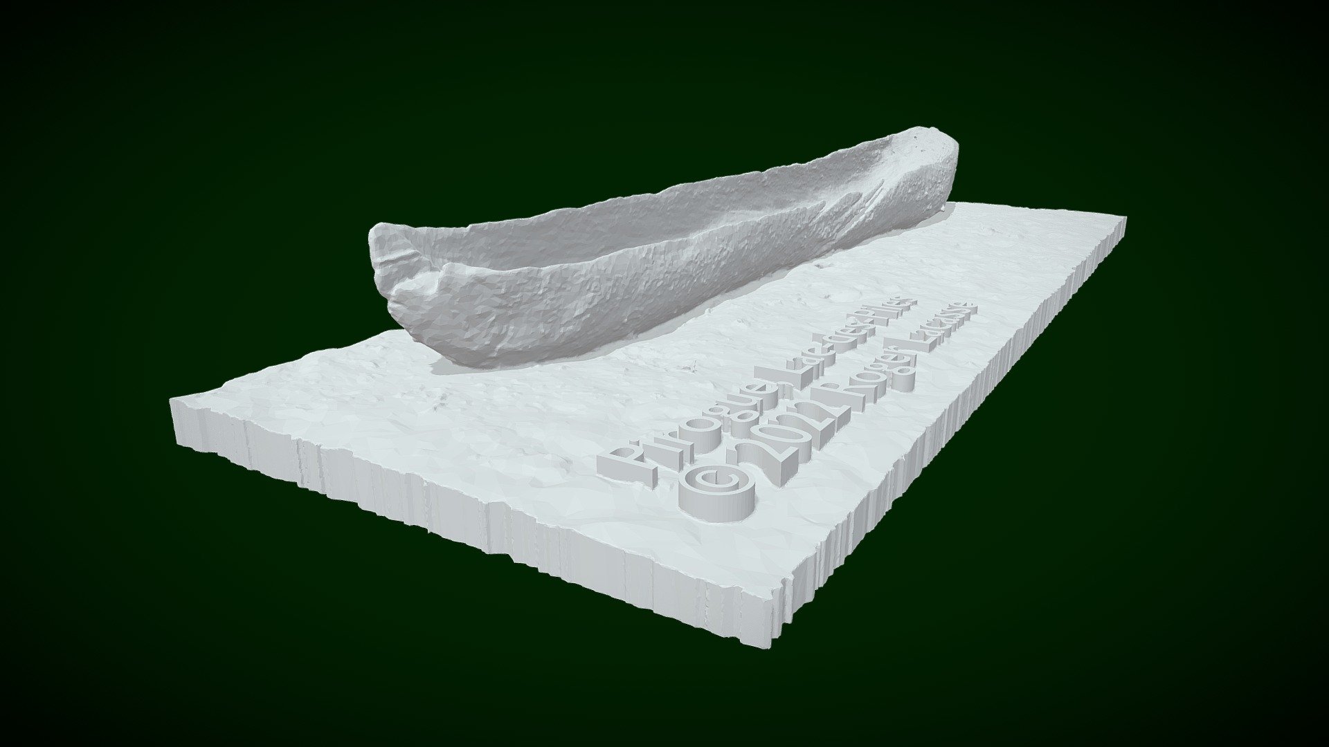 Monoxylon dugout canoe 3D Printable - Buy Royalty Free 3D model by ...