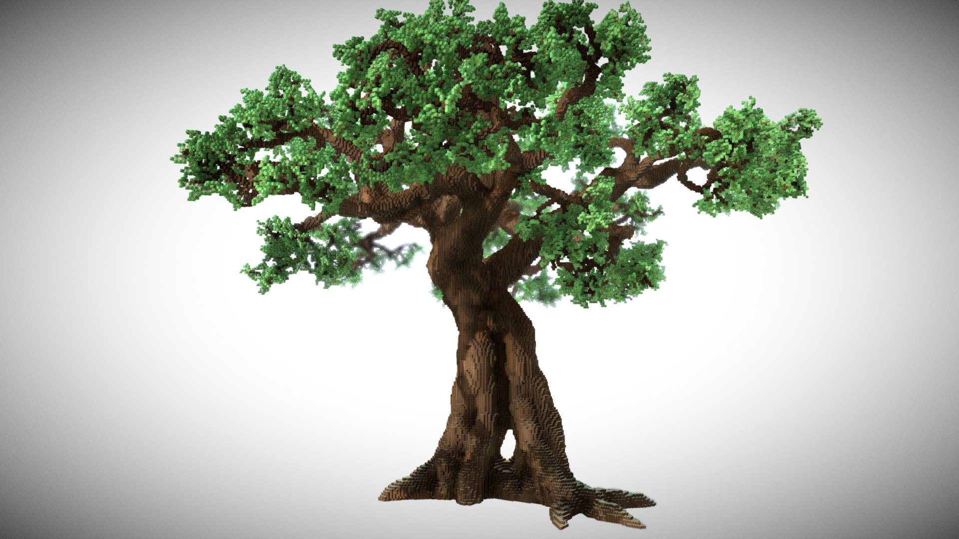 Minecraft Giant Oak Tree Buy Royalty Free 3D Model By Plutouthere