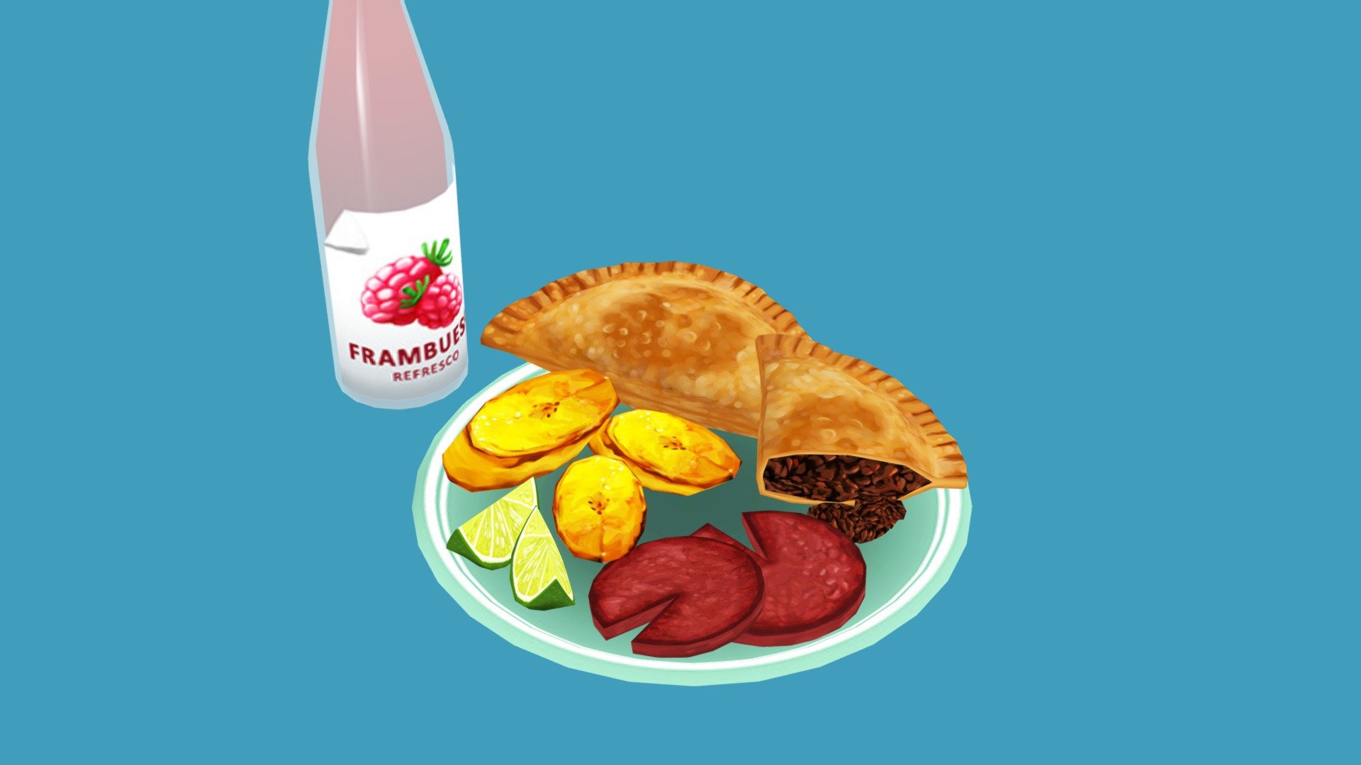 Dominican Snack Plate - 3D model by mexpineapple (@mexicanpineapple ...