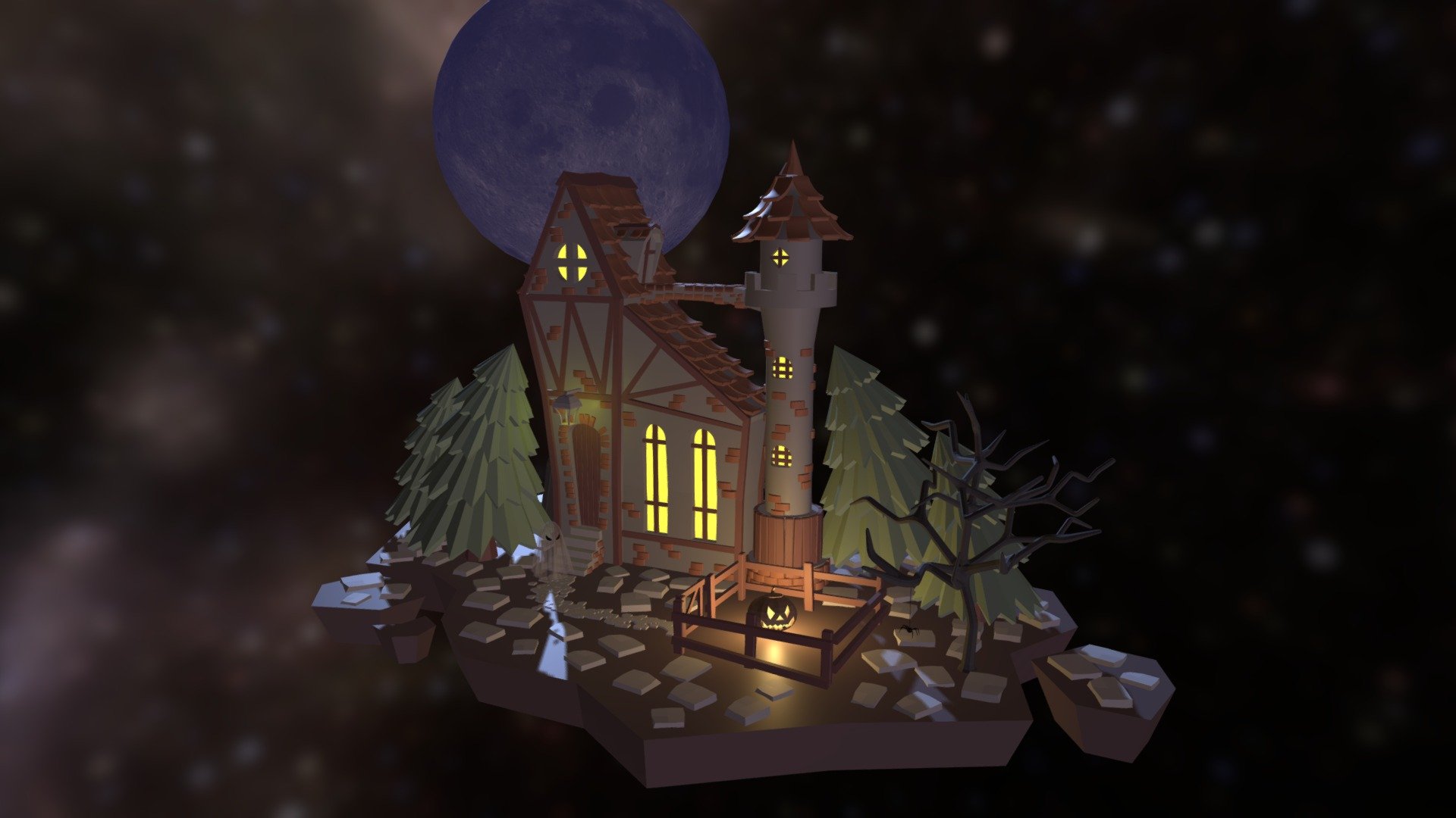 Halloween Castle - Download Free 3D model by Dr.Livsi (@Dr.Livsi92 ...