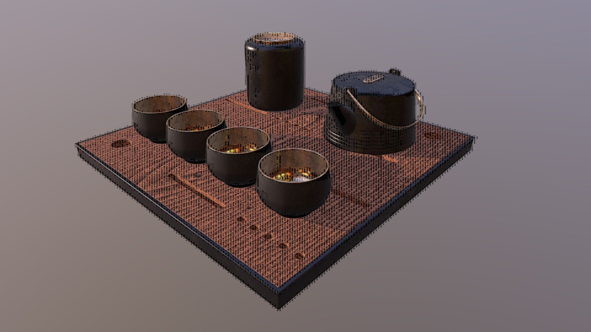 Japanese Tea Set - 3D model by Henry Vu (@03HenryV04) [a457314] - Sketchfab