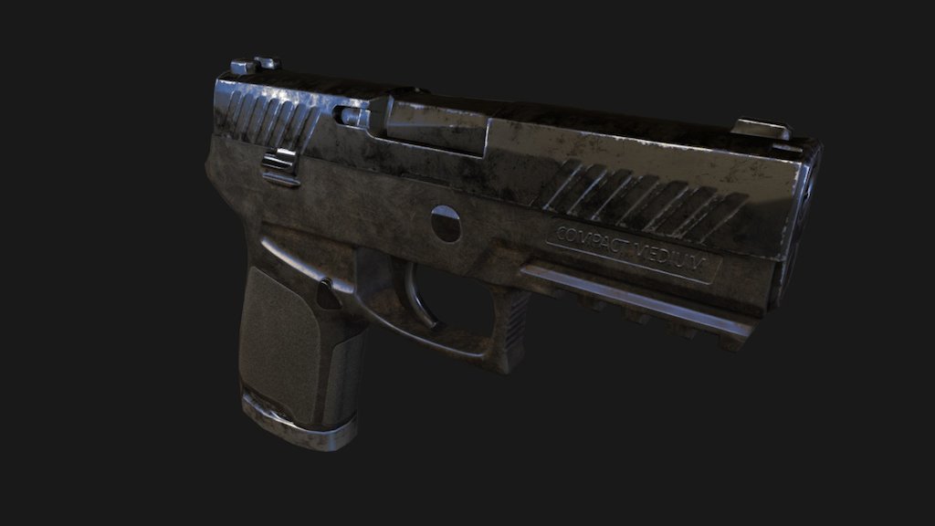 Hand Gun - 3D model by marchandventer [a45f660] - Sketchfab