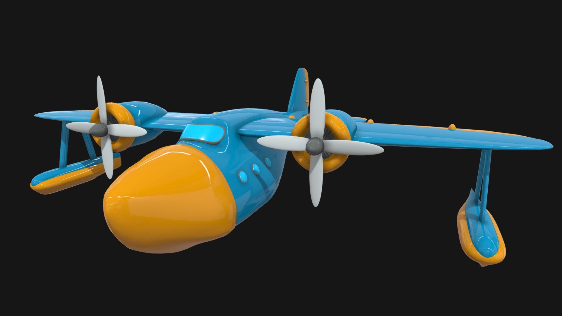 Toon sea plane 1 - Buy Royalty Free 3D model by Randall_3D [a461633 ...