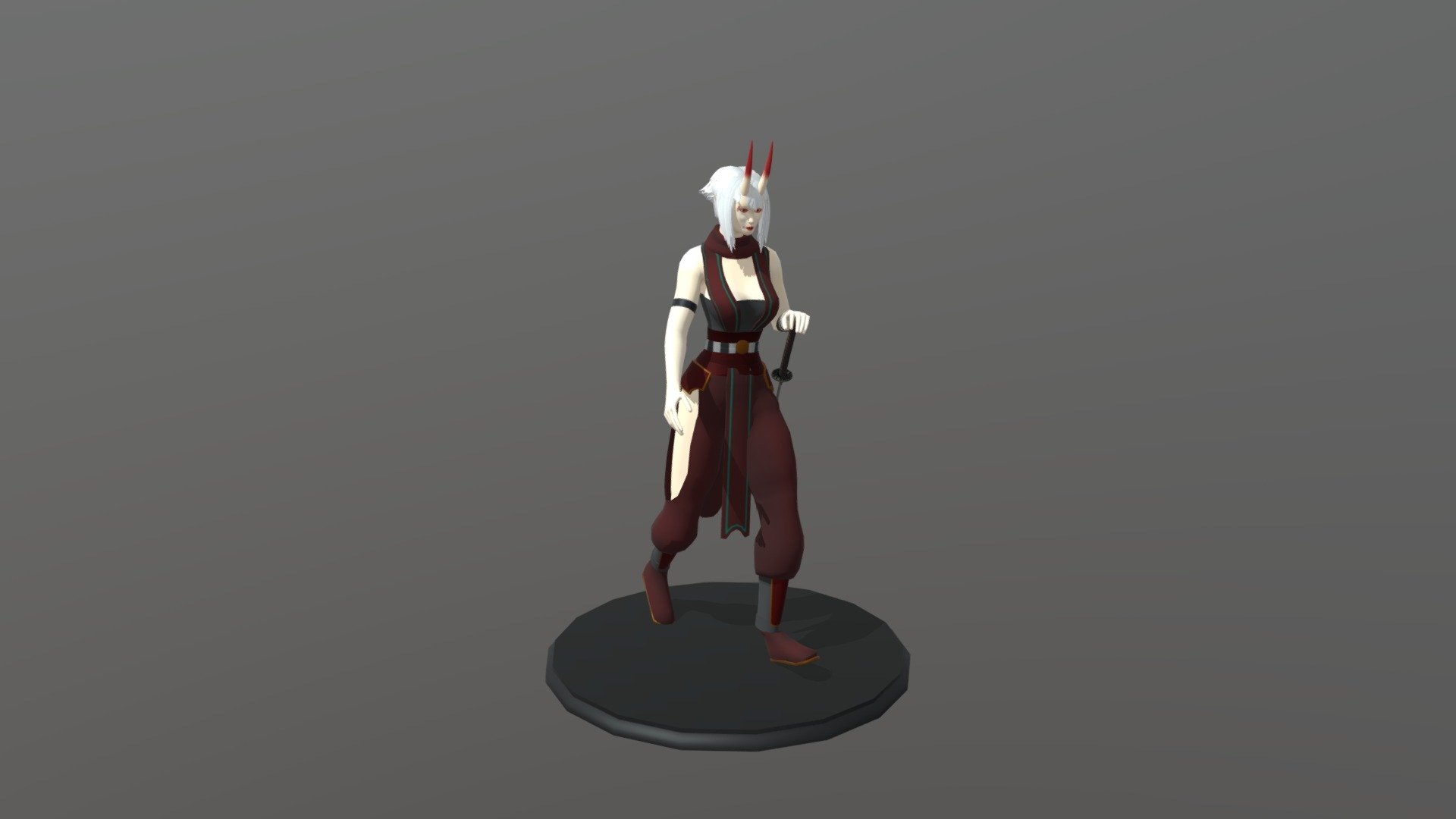 Game character Oni - Walk animation - 3D model by David Maldonado ...