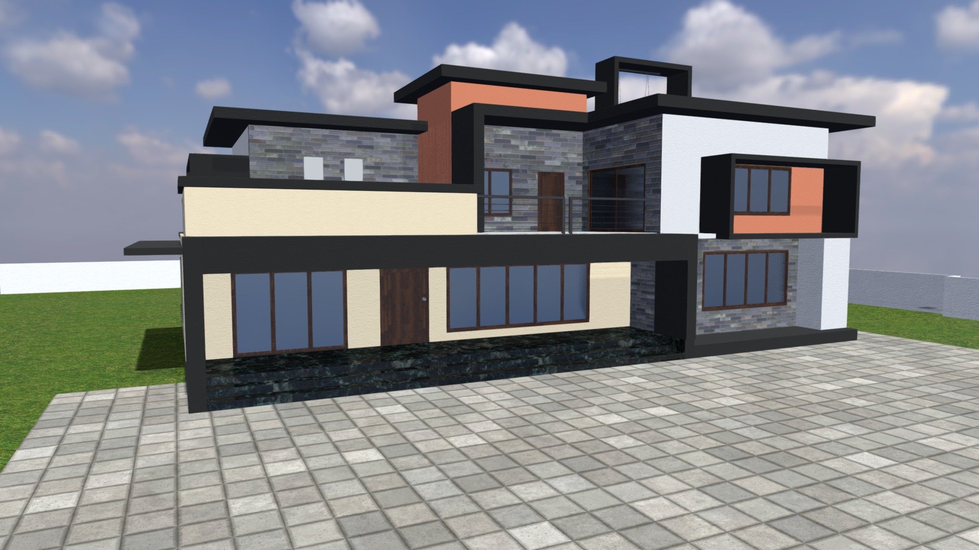 Contemporary House - 3D model by R1CH4RD [a463f48] - Sketchfab