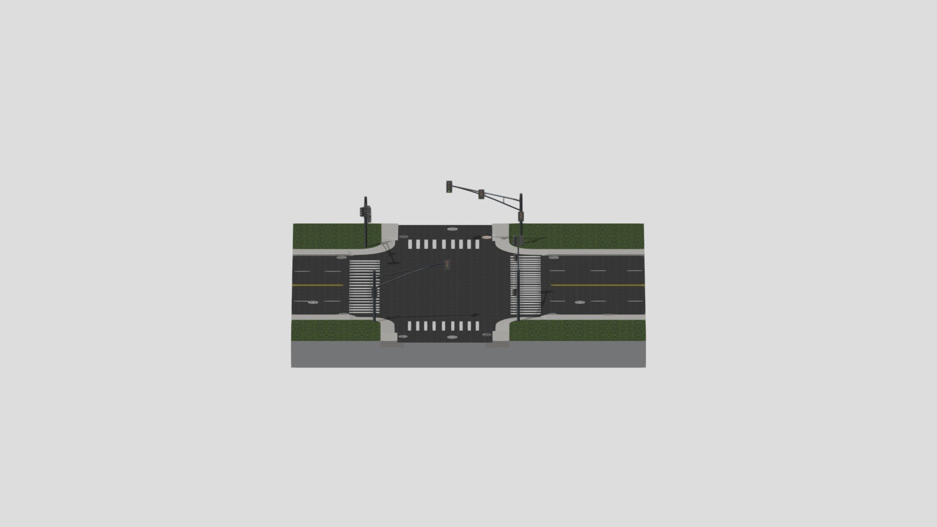 Main Road Intersection Design VOL - Download Free 3D model by ...