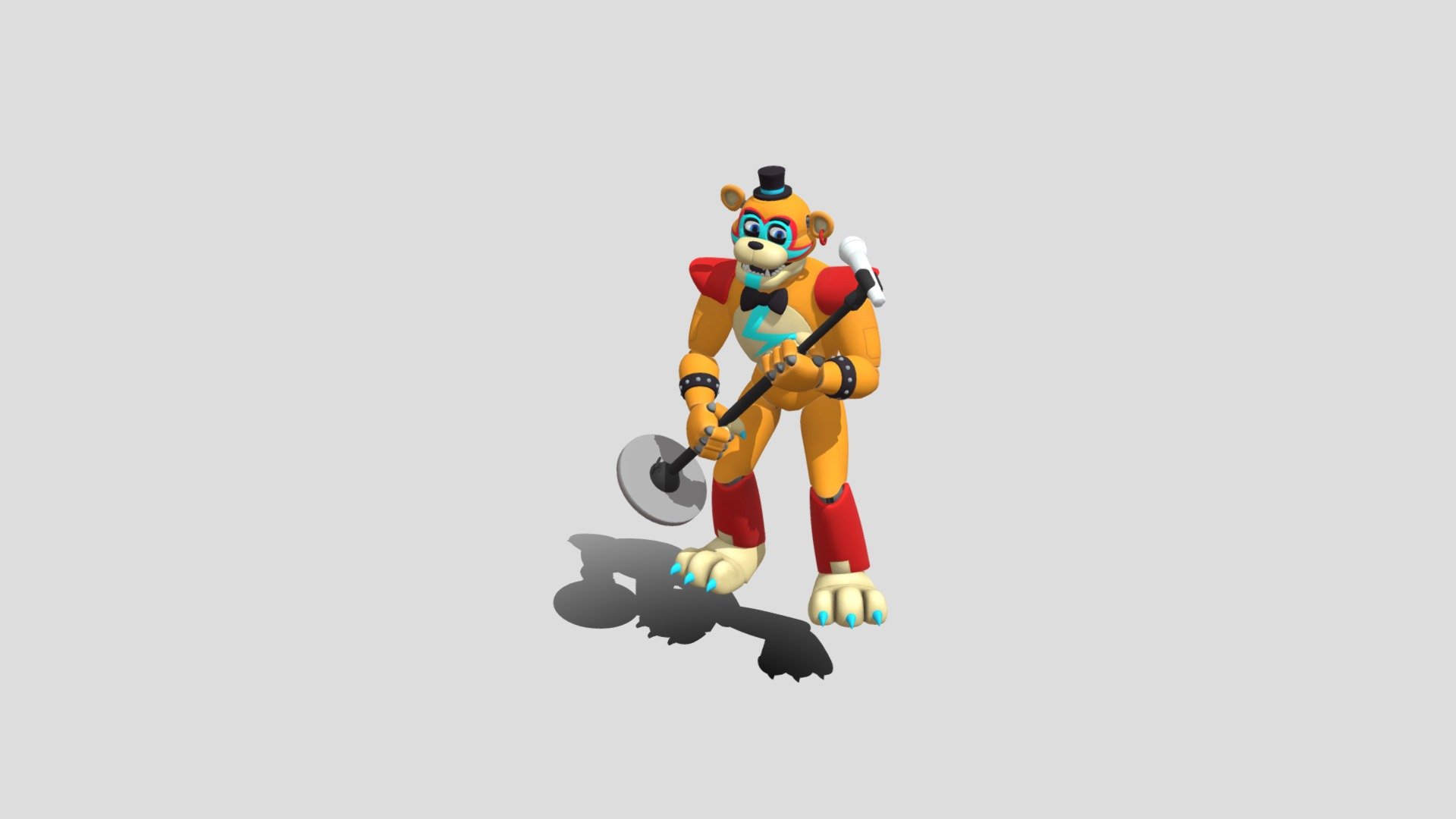Glamrock Freddy with rig - Download Free 3D model by Shadow ...