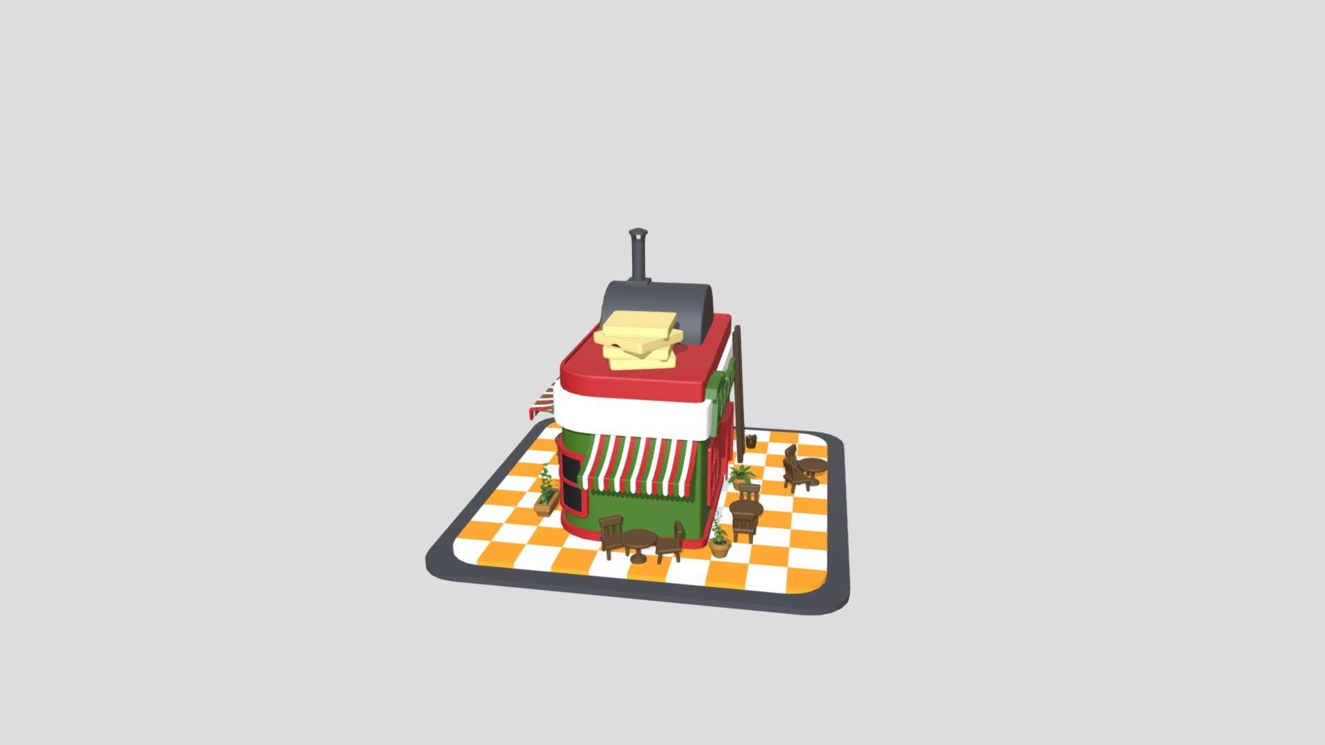 Pizzeria - 3D model by m.htr [a4698ac] - Sketchfab