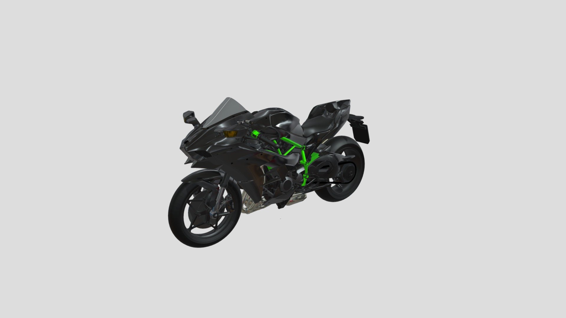 Kawasaki ninja H2r - 3D model by Abdullah_Olakh_ [a46a010] - Sketchfab