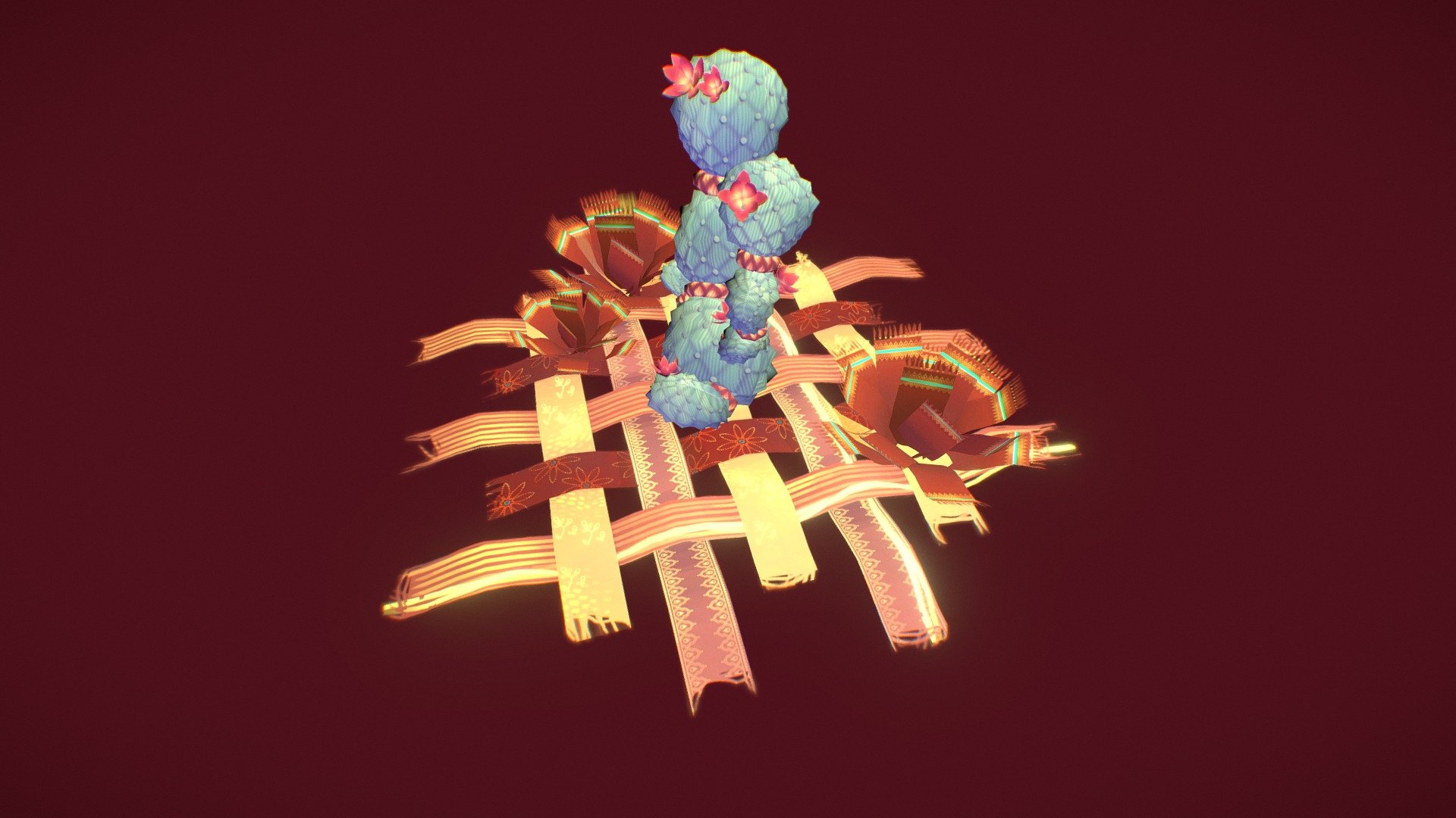 Weaving Tides Desert Cactus - 3D model by RenDemel [a46a59c] - Sketchfab