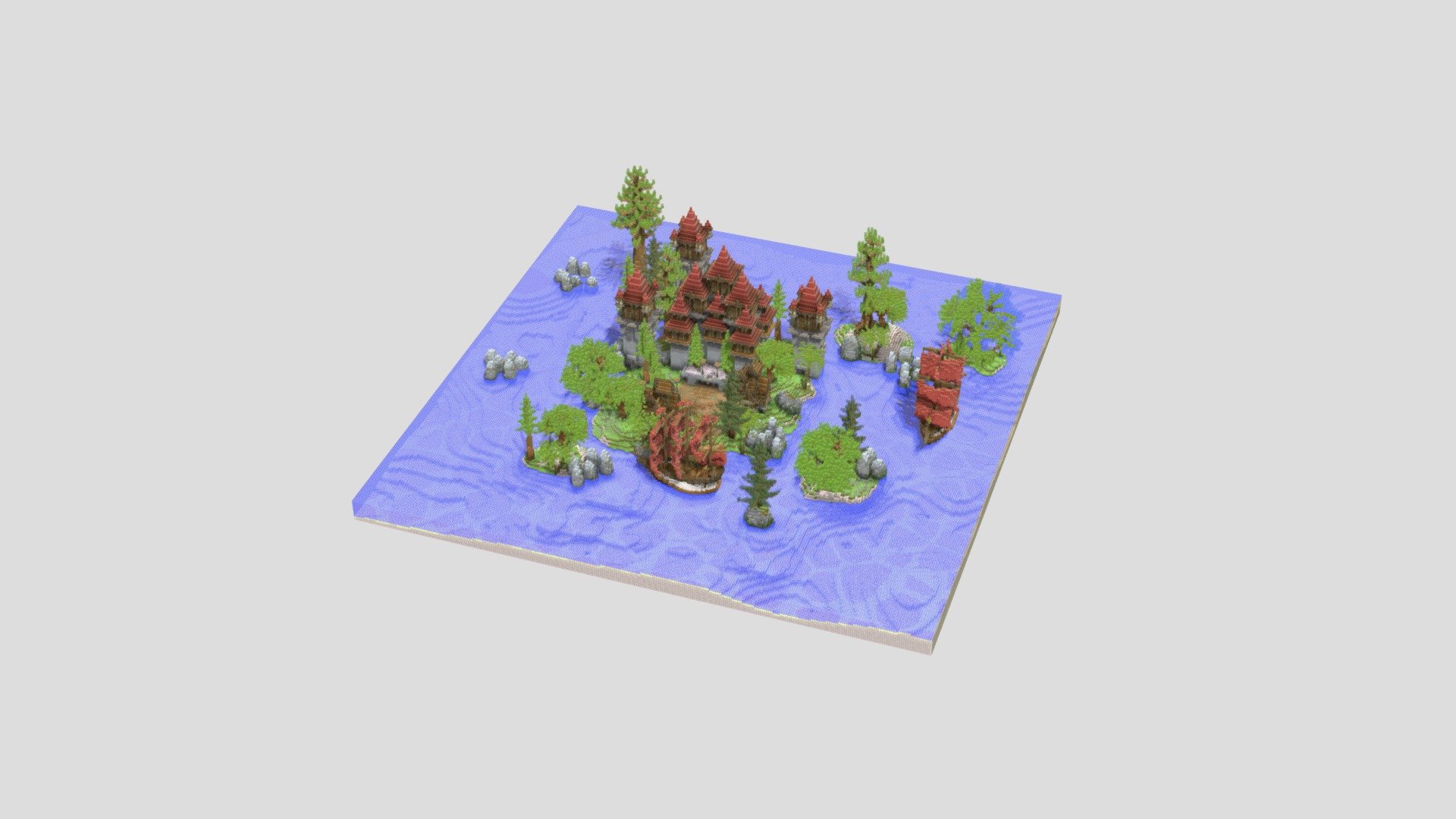 Red Kingdom Lobby - 3D model by premadesetups [a46eb09] - Sketchfab