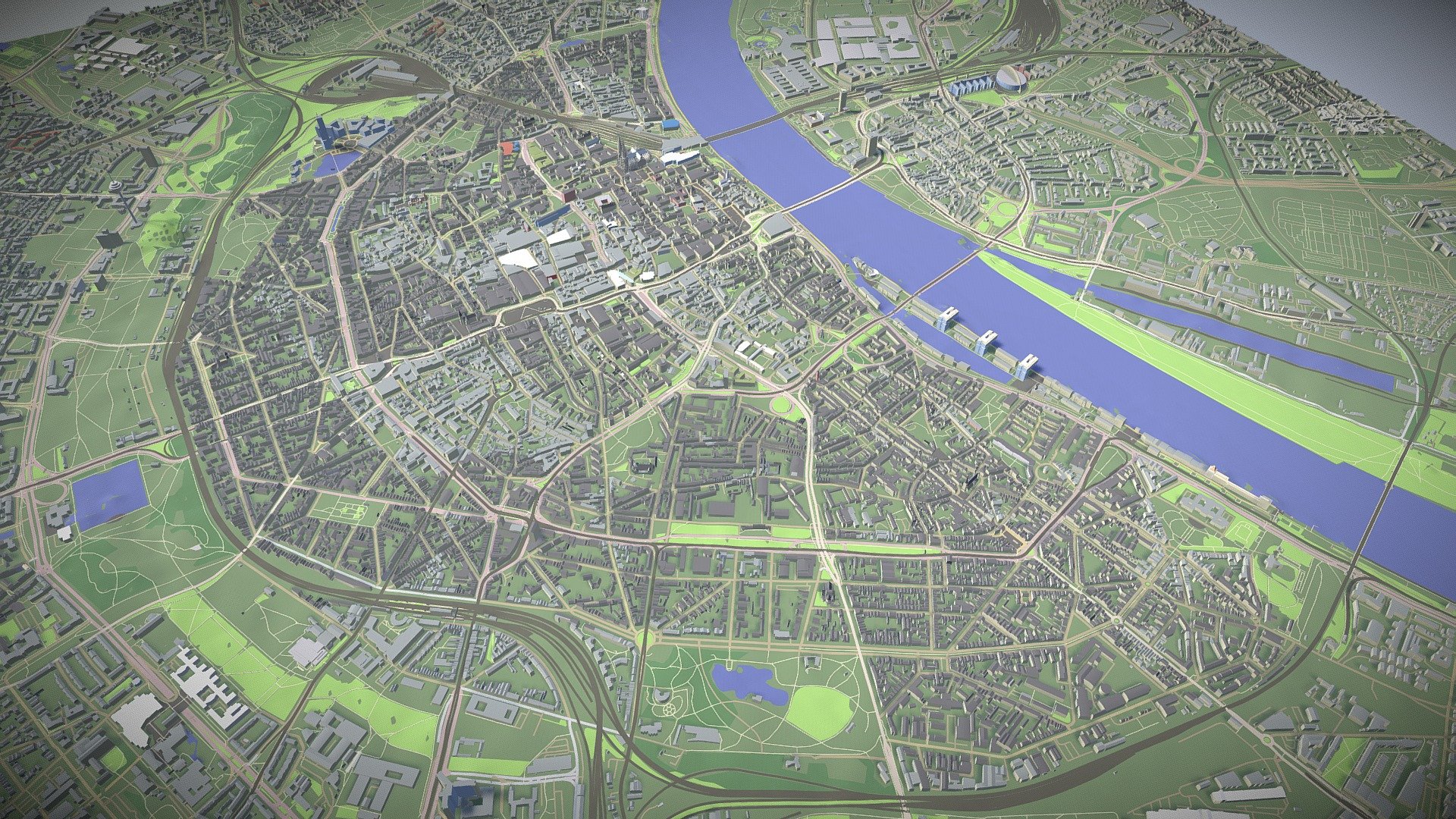 Cologne Germany - city and urban - Buy Royalty Free 3D model by Jinda ...