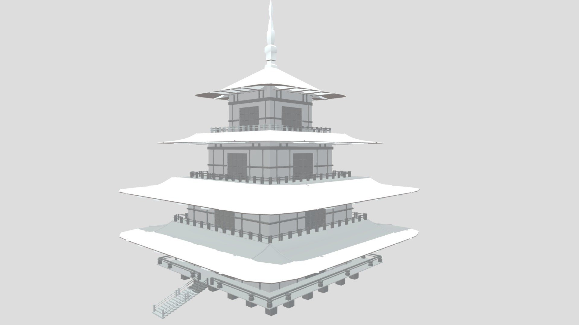 Japanese Castle - 3D model by Oriol Simón (@osimon) [a474a4b] - Sketchfab