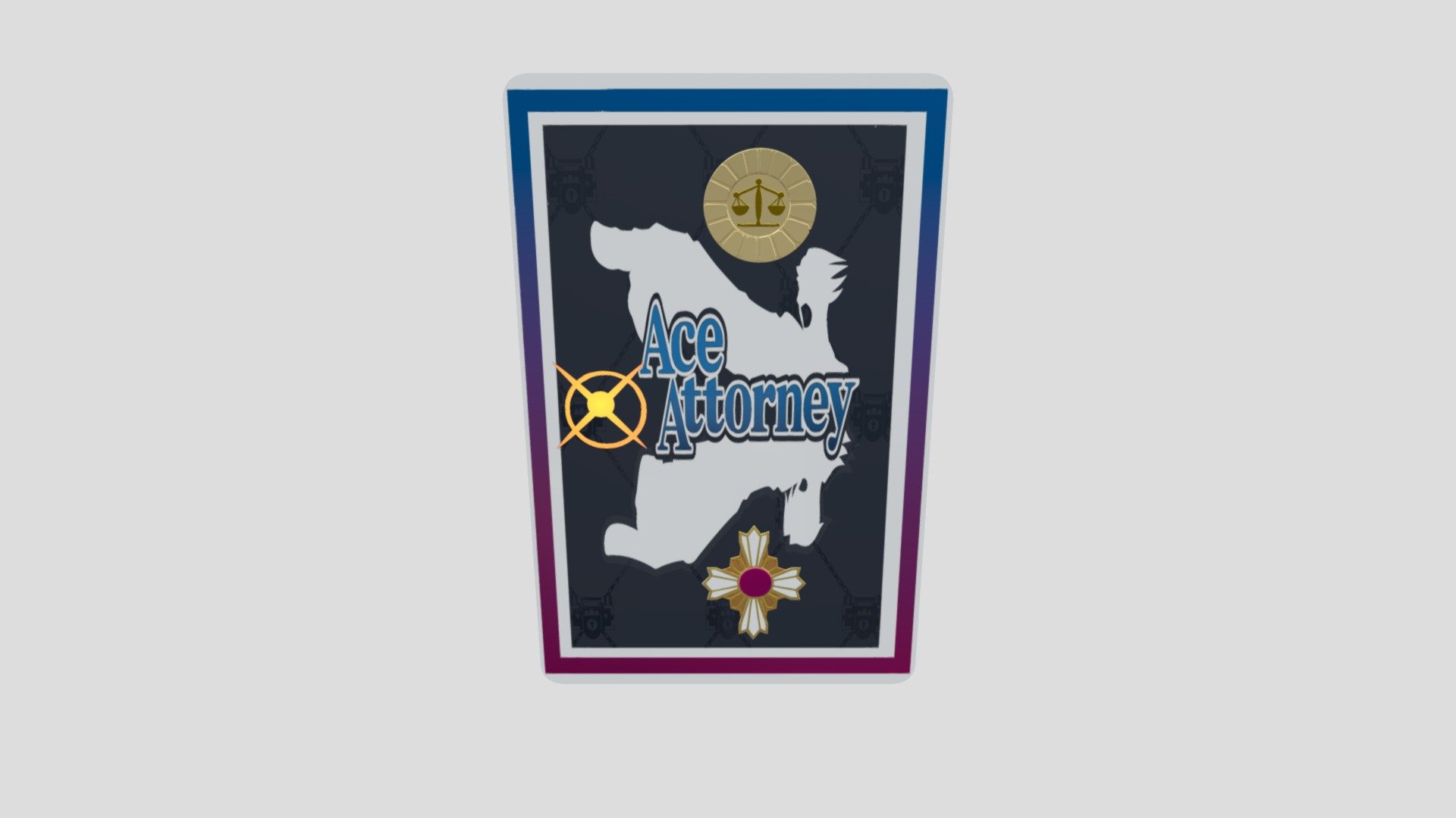 Ace Attorney Cardback - 3D model by pwerynsk [a475aee] - Sketchfab