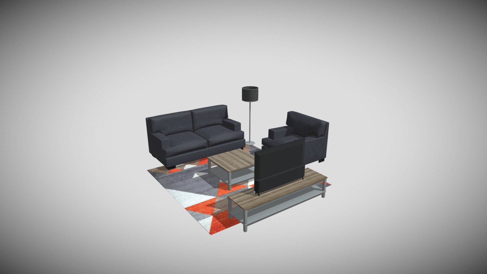 Modern living room - 3D model by TomTomato20 [a479613] - Sketchfab