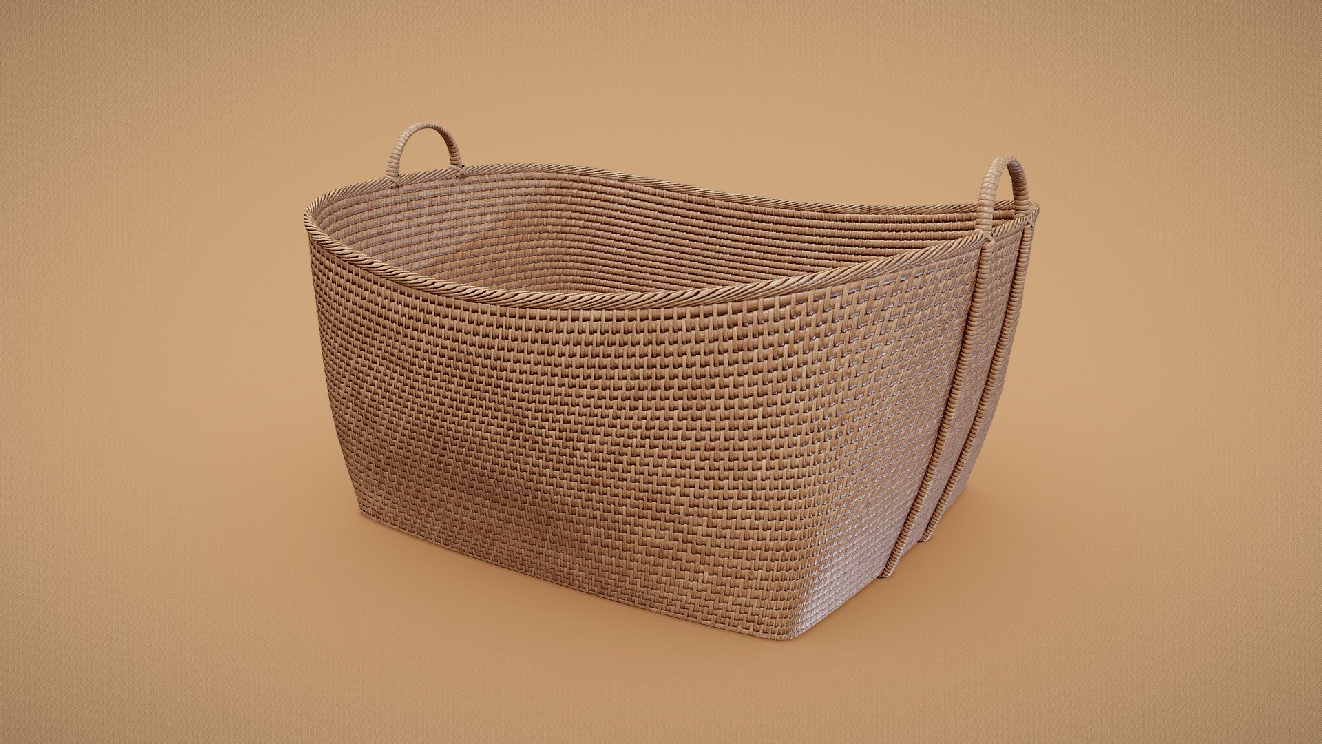 Rattan Storage Basket PBR - Buy Royalty Free 3D model by romullus ...