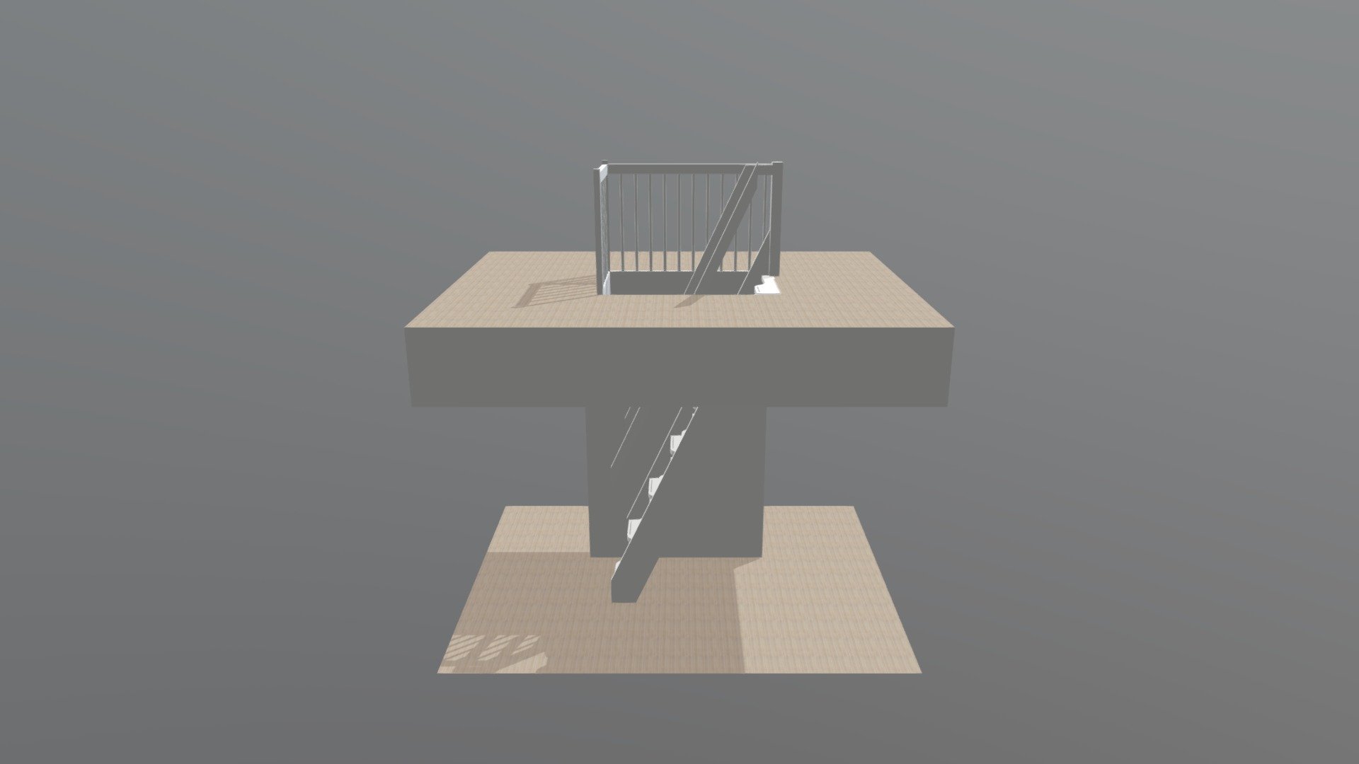 samba trapp i kvist fri furu, stållist i hvert t - 3D model by ...